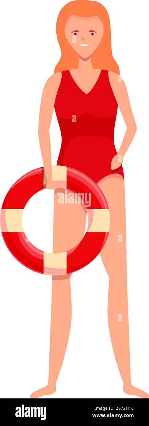 Lifeguard lifebuoy icon cartoon vector. Life guard. Safety ocean ...