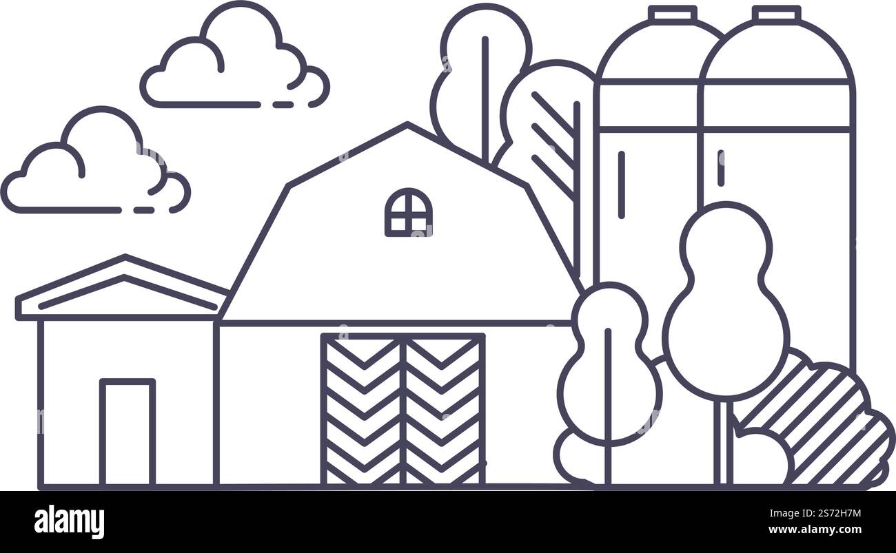 Inside farm buildings Stock Vector Images - Alamy