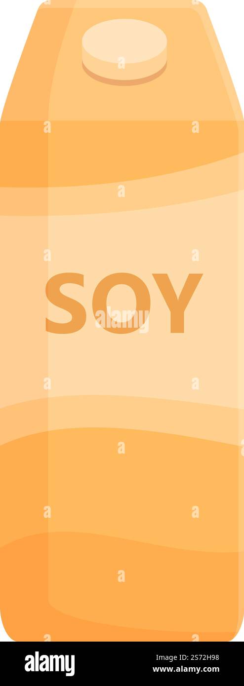 Soy milk pack icon cartoon vector. Vegan syrup. Artificial protein. Soy ...