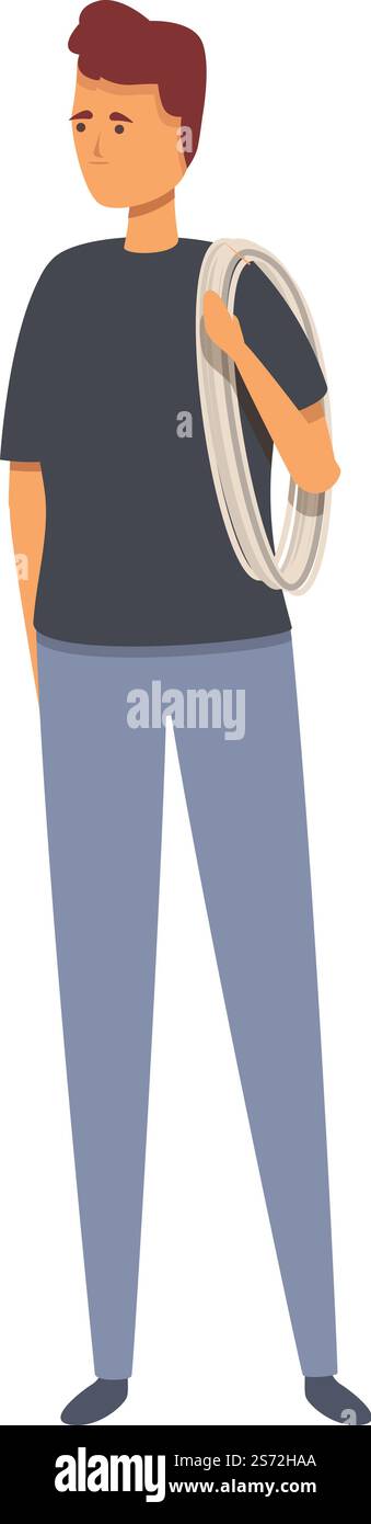 Engineer cable icon cartoon vector. Computer system. Server network ...