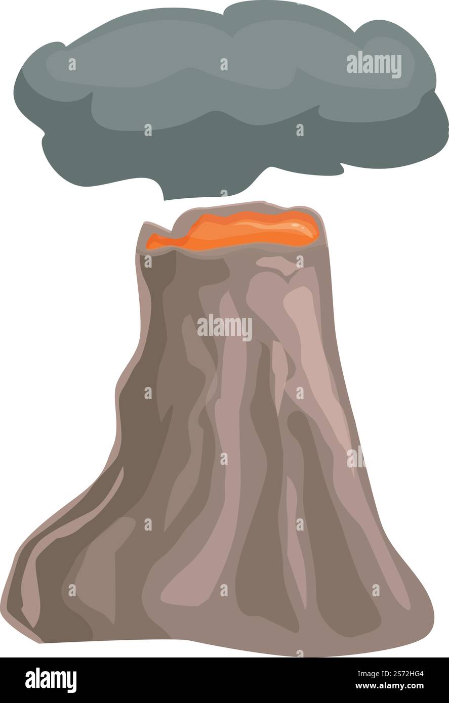 Volcano magma icon cartoon vector. Volcanic eruption. Active mountain ...