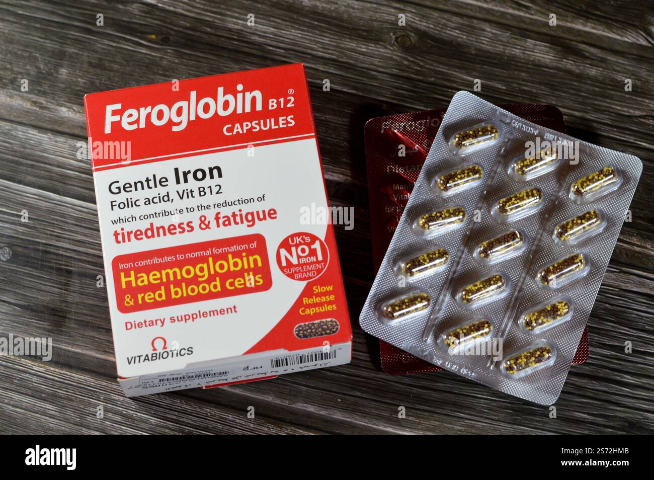 Cairo, Egypt, January 2 2025: Feroglobin Capsules by Vitabiotics ...