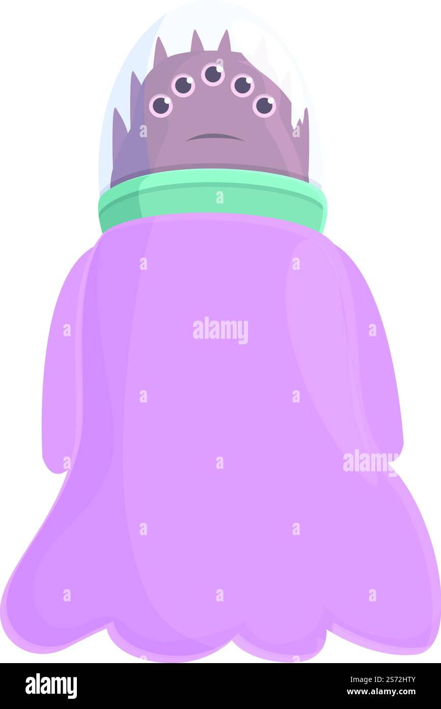 Mouth alien icon cartoon vector. Cute ufo. Funny alien. Mouth alien ...