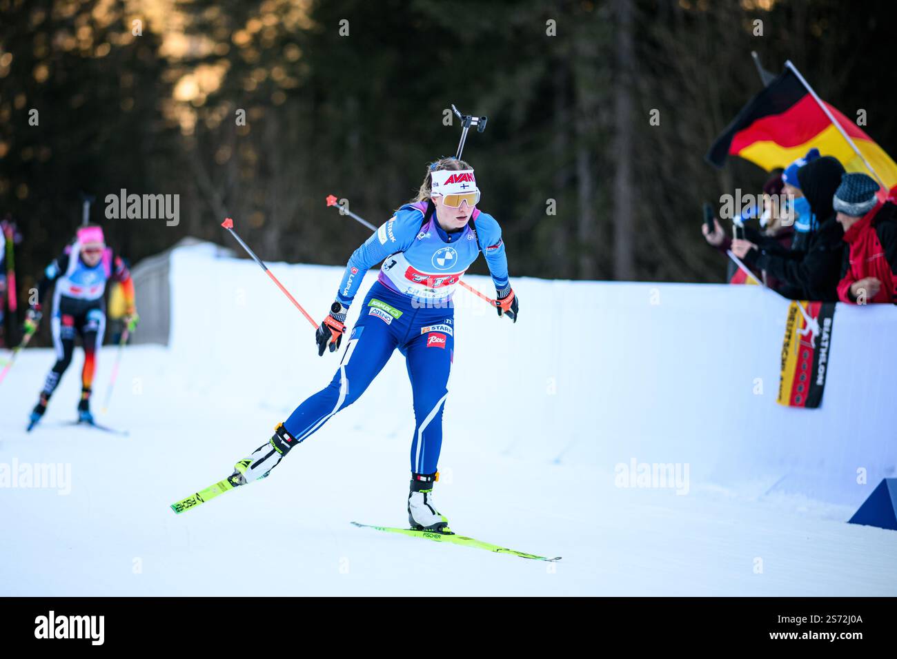 RUHPOLDING, GERMANY - 18 JANUARY, 2025: Inka Hamalainen - Relay Women ...