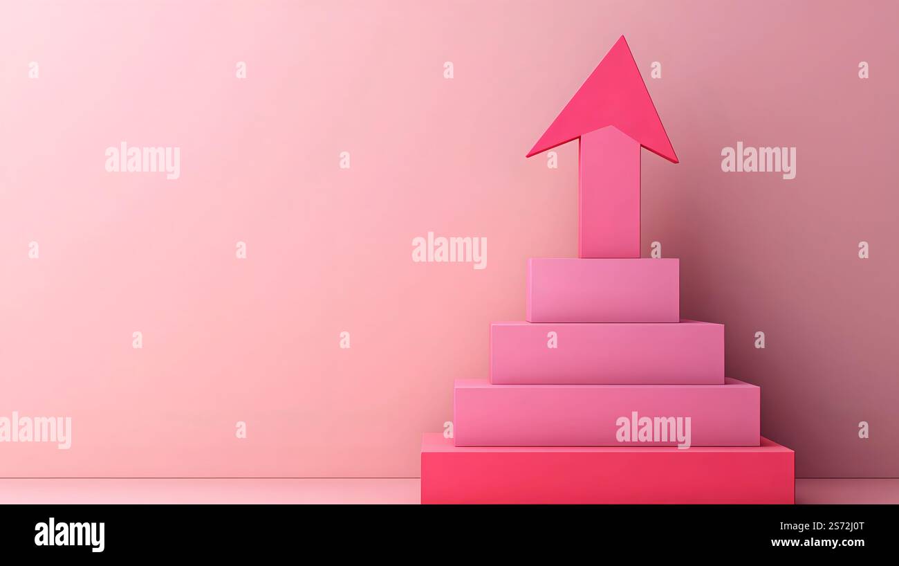 Upward Gradient Triangle - Illustrating the Concept of Success,Progress ...