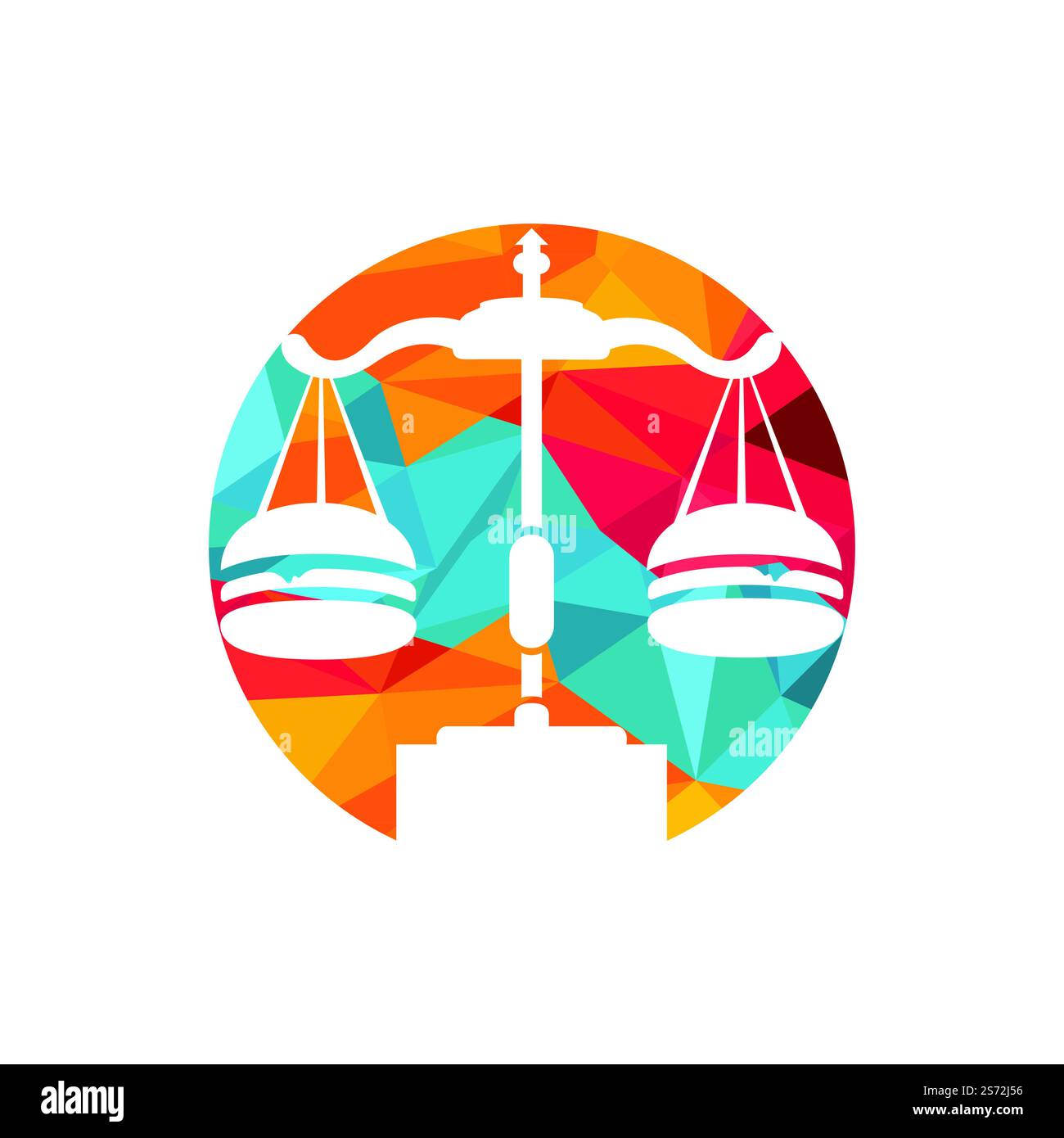Food law vector logo design template. Law balance and burger icon ...