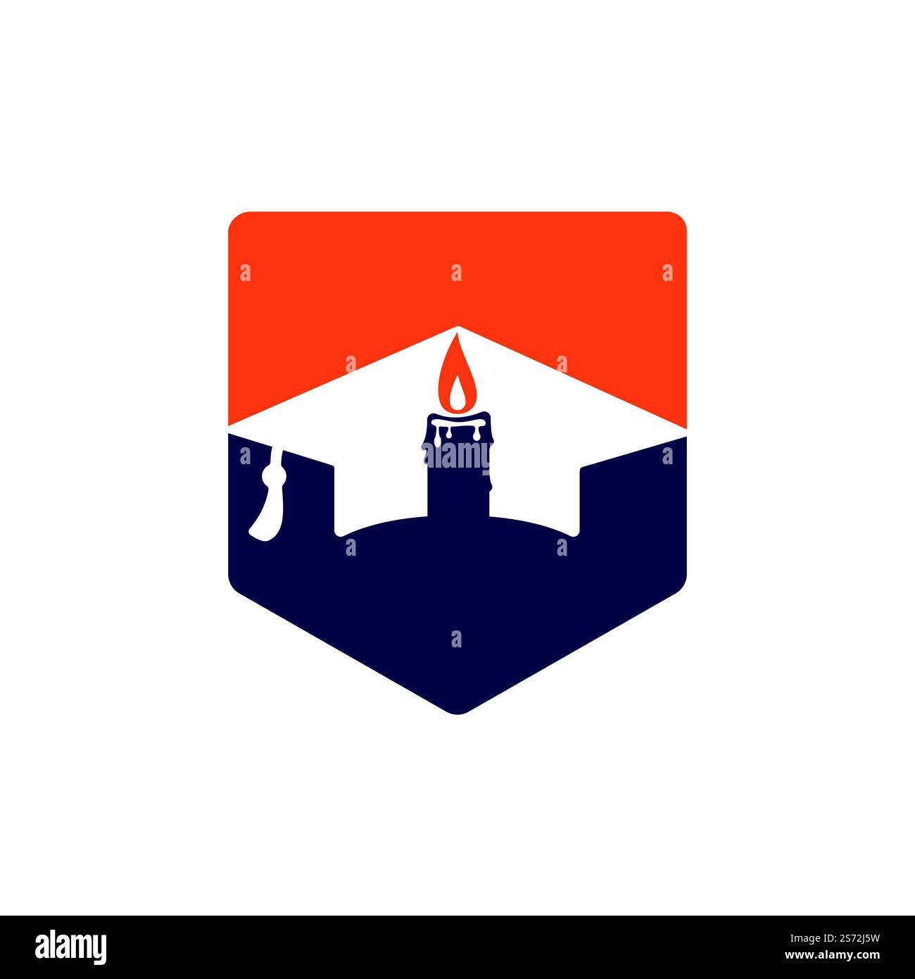 Educational and institutional logo design concept. Graduation cap with ...