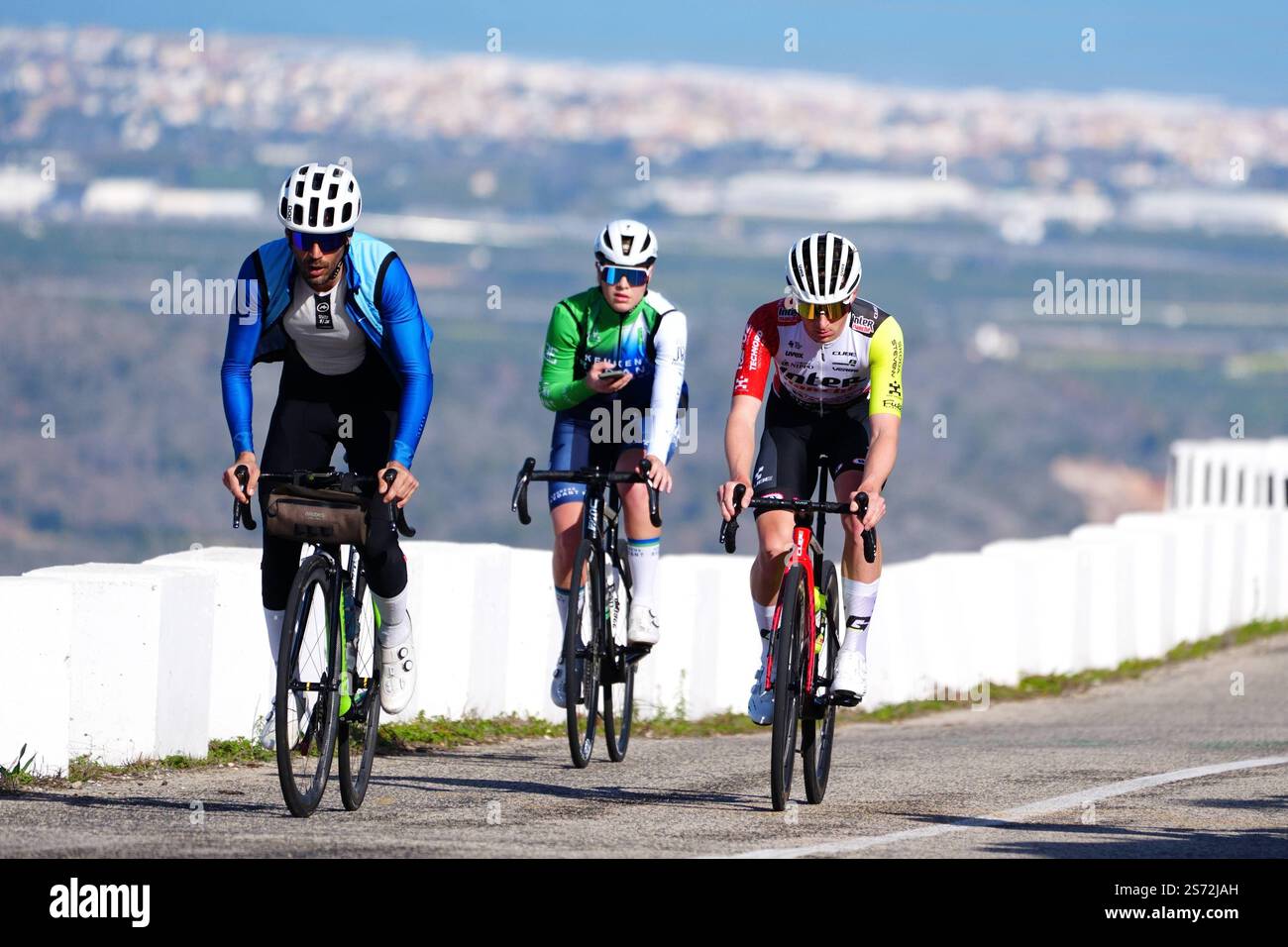 Alicante, Spain. 18th Jan, 2025. a training session of Belgian cycling ...
