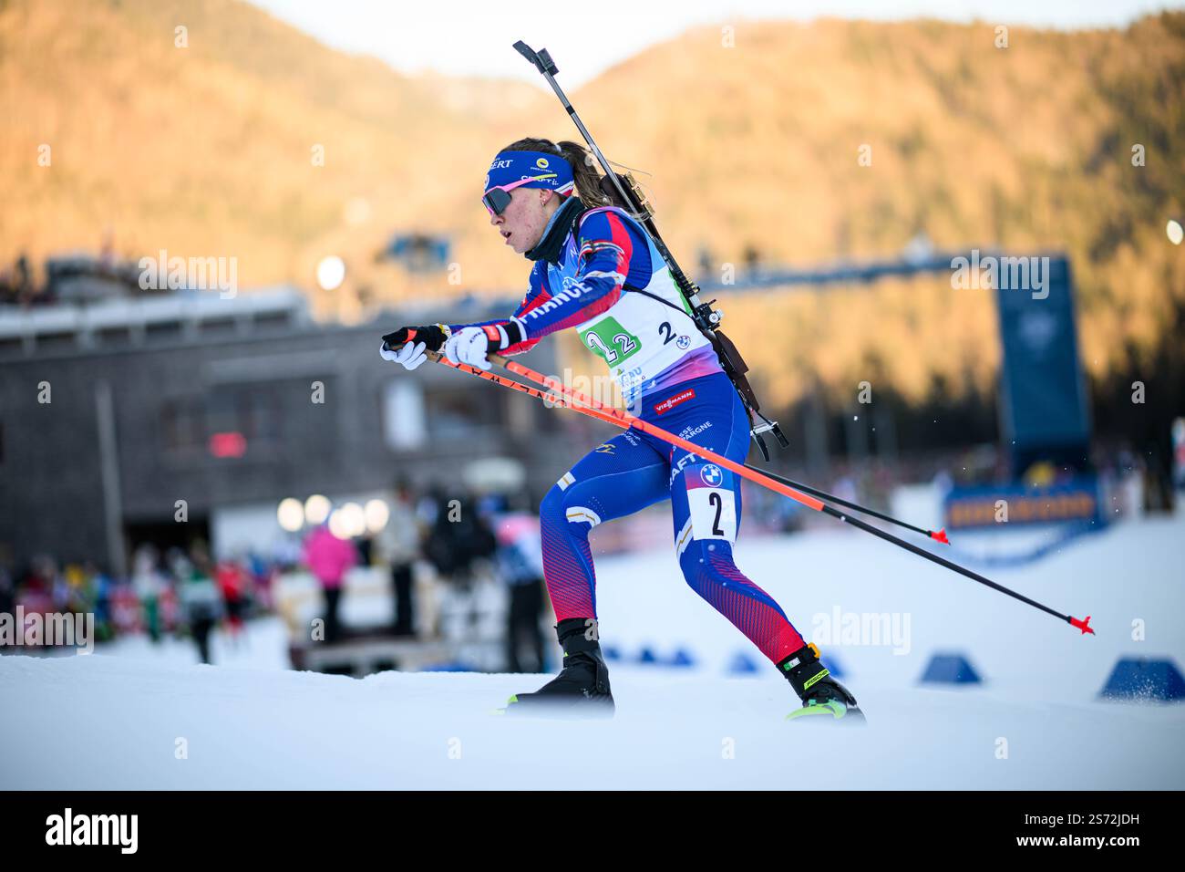RUHPOLDING, GERMANY - 18 JANUARY, 2025: Oceane Michelon - Relay Women ...