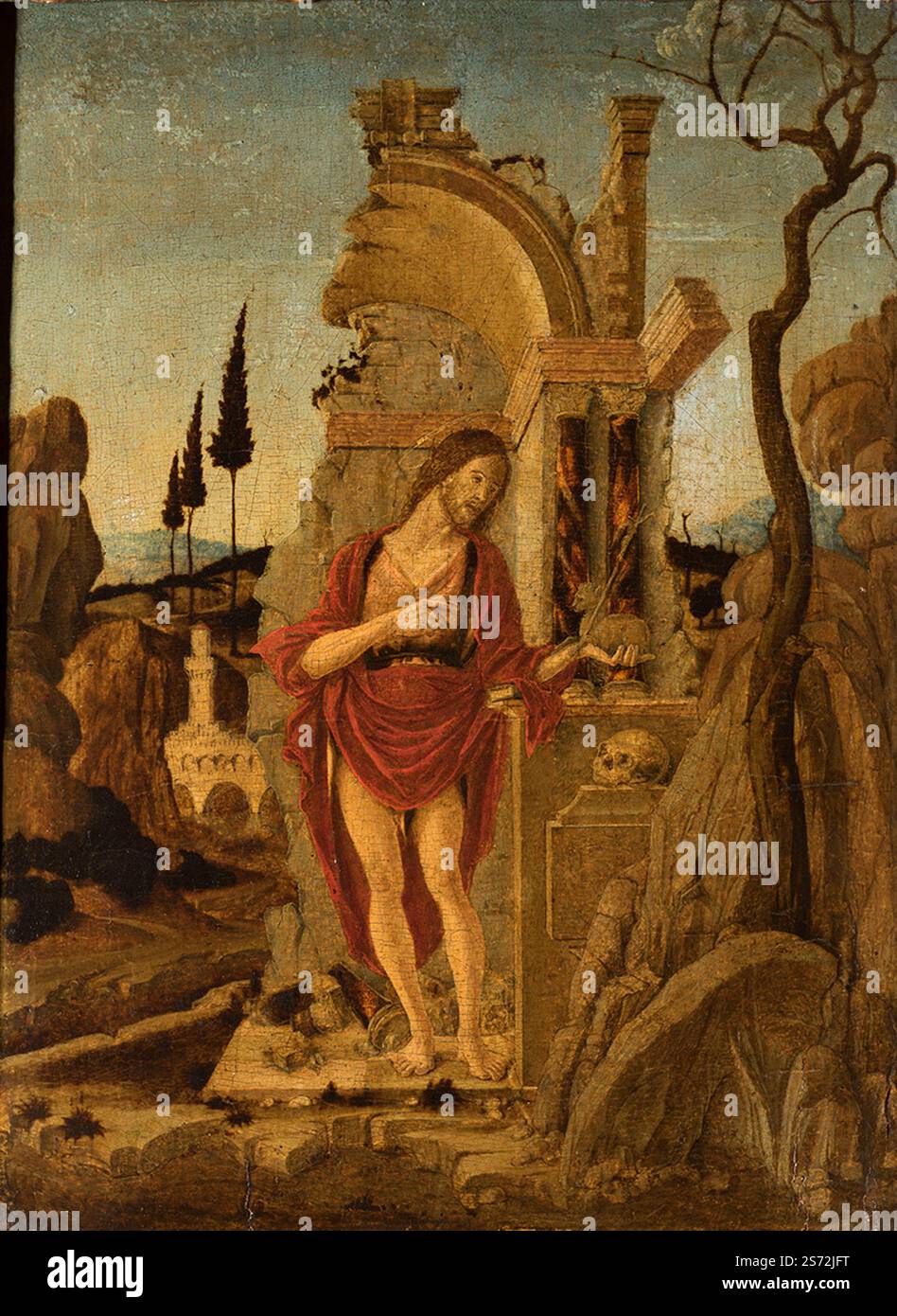 St John the Baptist in the desert painting in Palazzo Cini Gallery ...