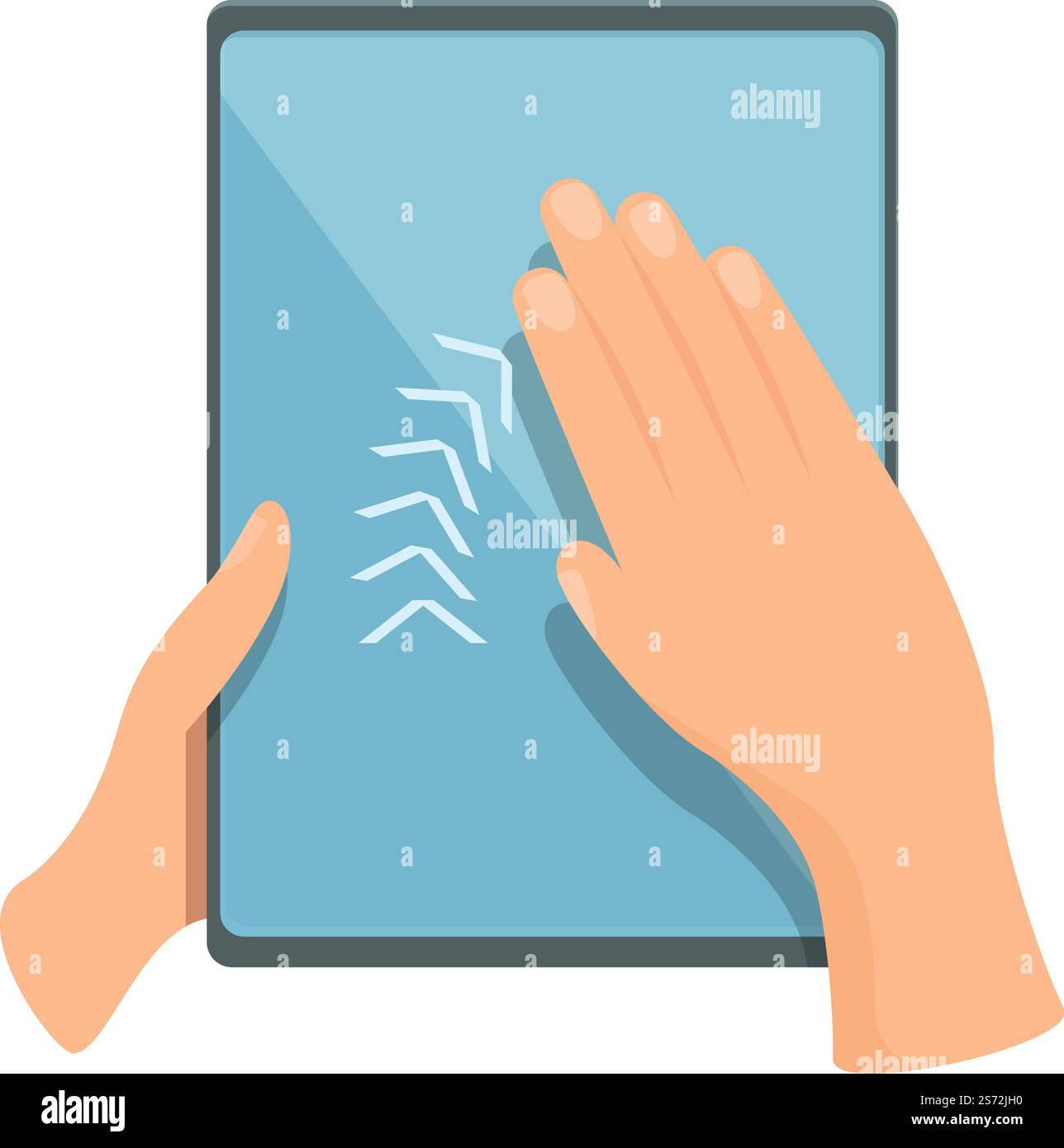 Palm touch move icon cartoon vector. Phone screen. App cell. Palm touch ...