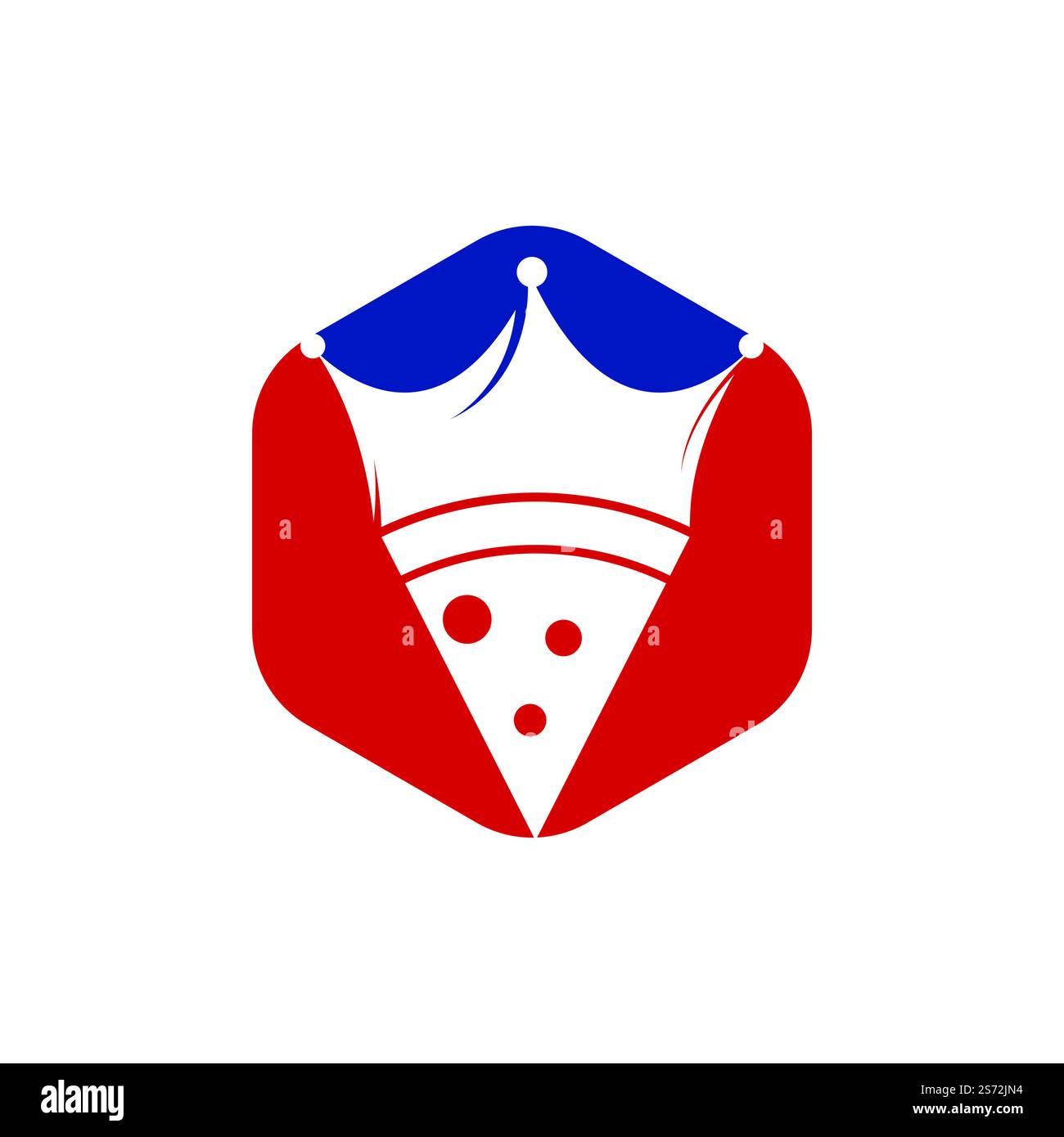 Pizza king vector logo design template. Crown and pizza slice icon ...