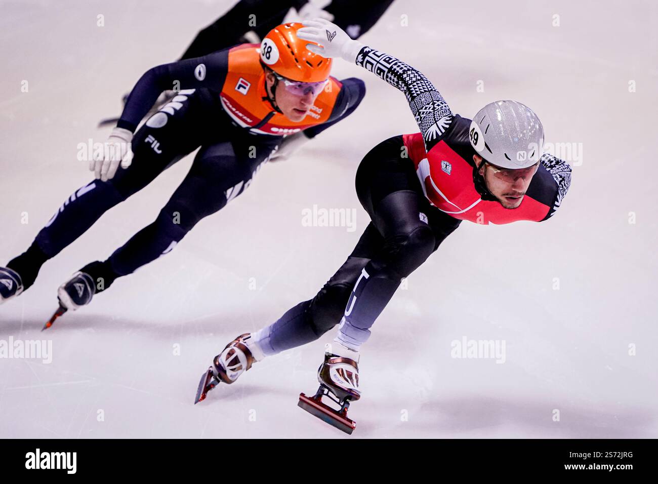 DRESDEN, GERMANY - JANUARY 18: Furkan Akar of Turkey during the ISU ...
