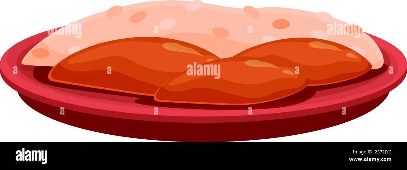 Caribbean food icon cartoon vector. Rice plate. Chicken couscous ...