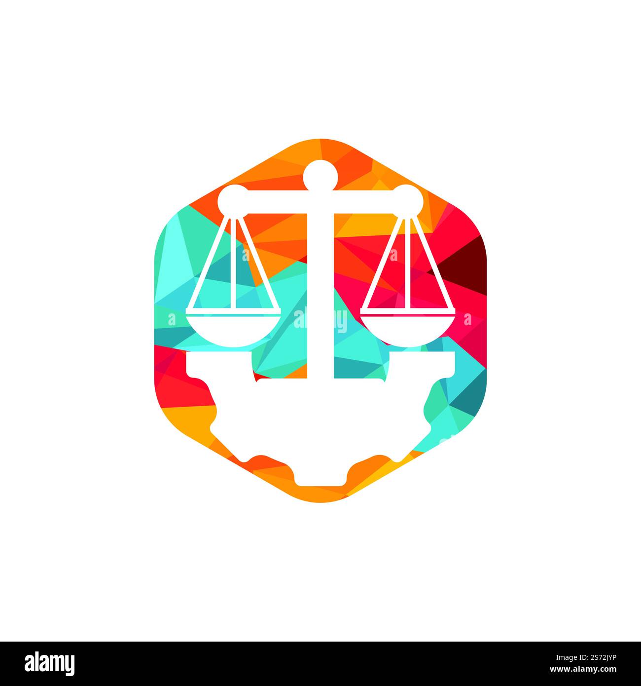 Industrial law firm vector logo design concept. Law firm with gear logo ...