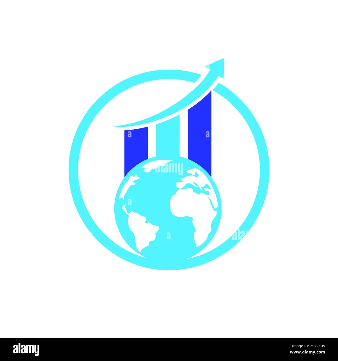 World Stats vector logo design template. World finance logo design ...