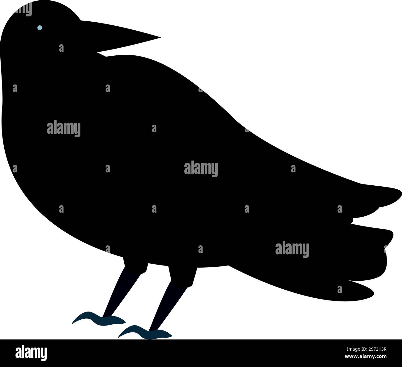 Black crow icon cartoon vector. Raven bird. Feather ink. Black crow ...