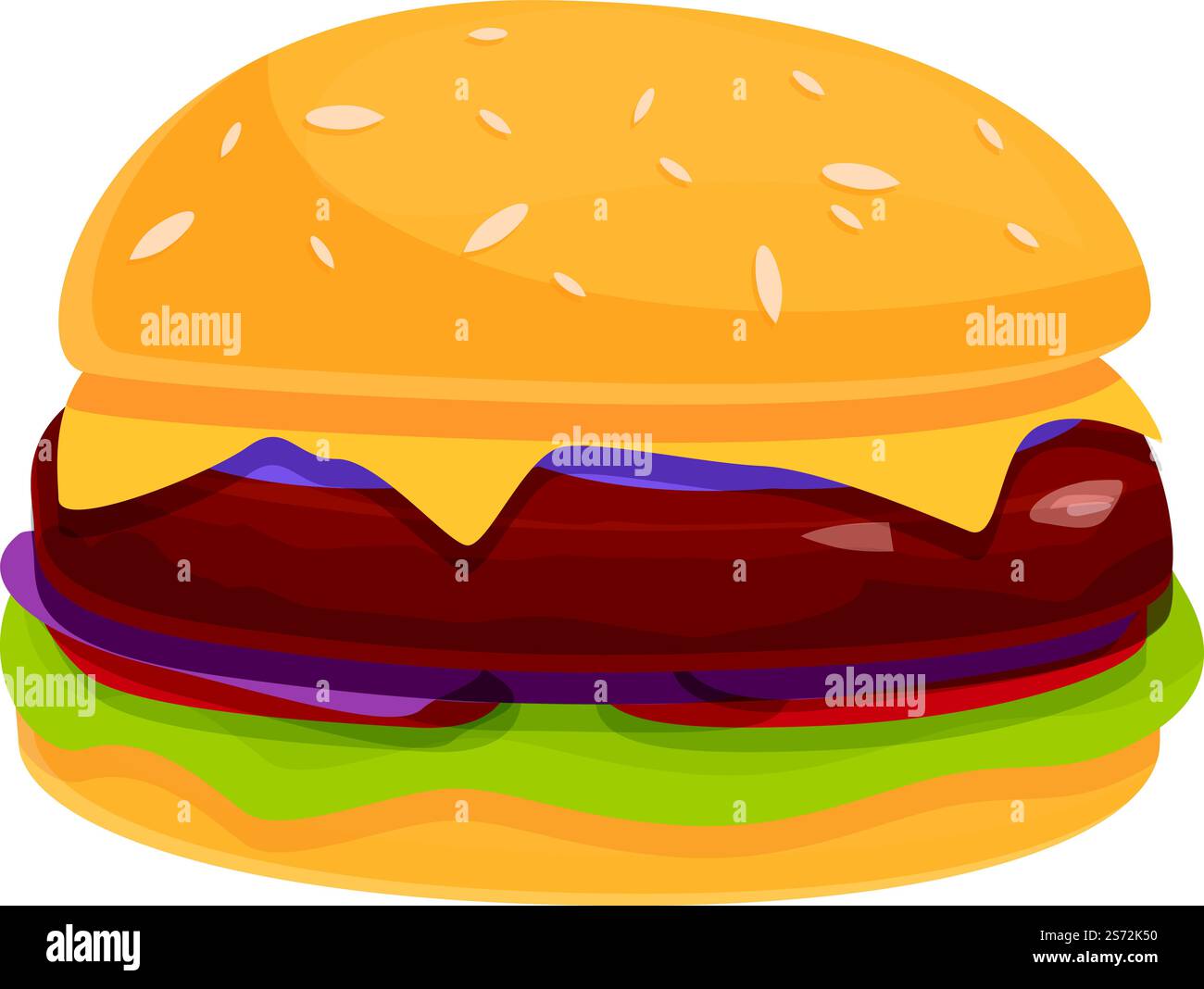 Australian burger icon cartoon vector. Food dinner. Menu dish ...