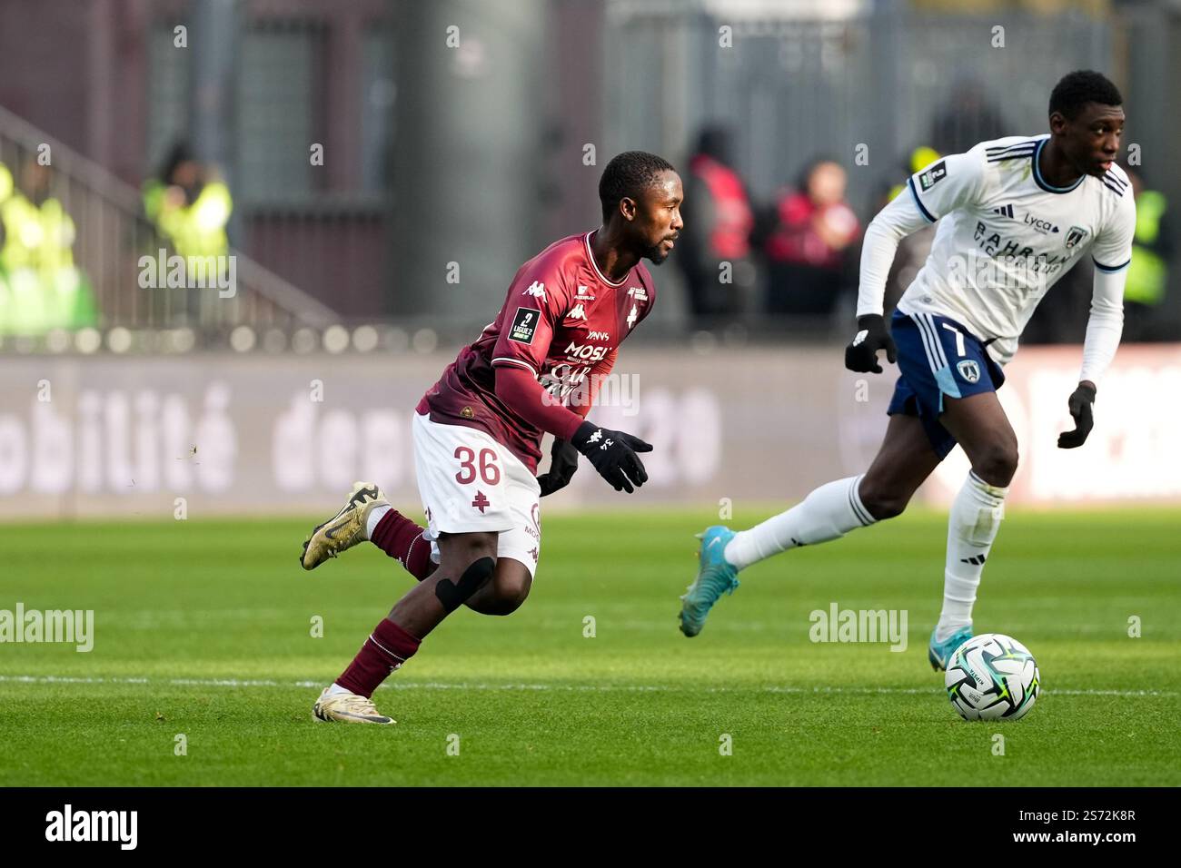 Metz, France. 18th Jan 2025. 36 Ablie JALLOW (fcm) during the Ligue 2 ...