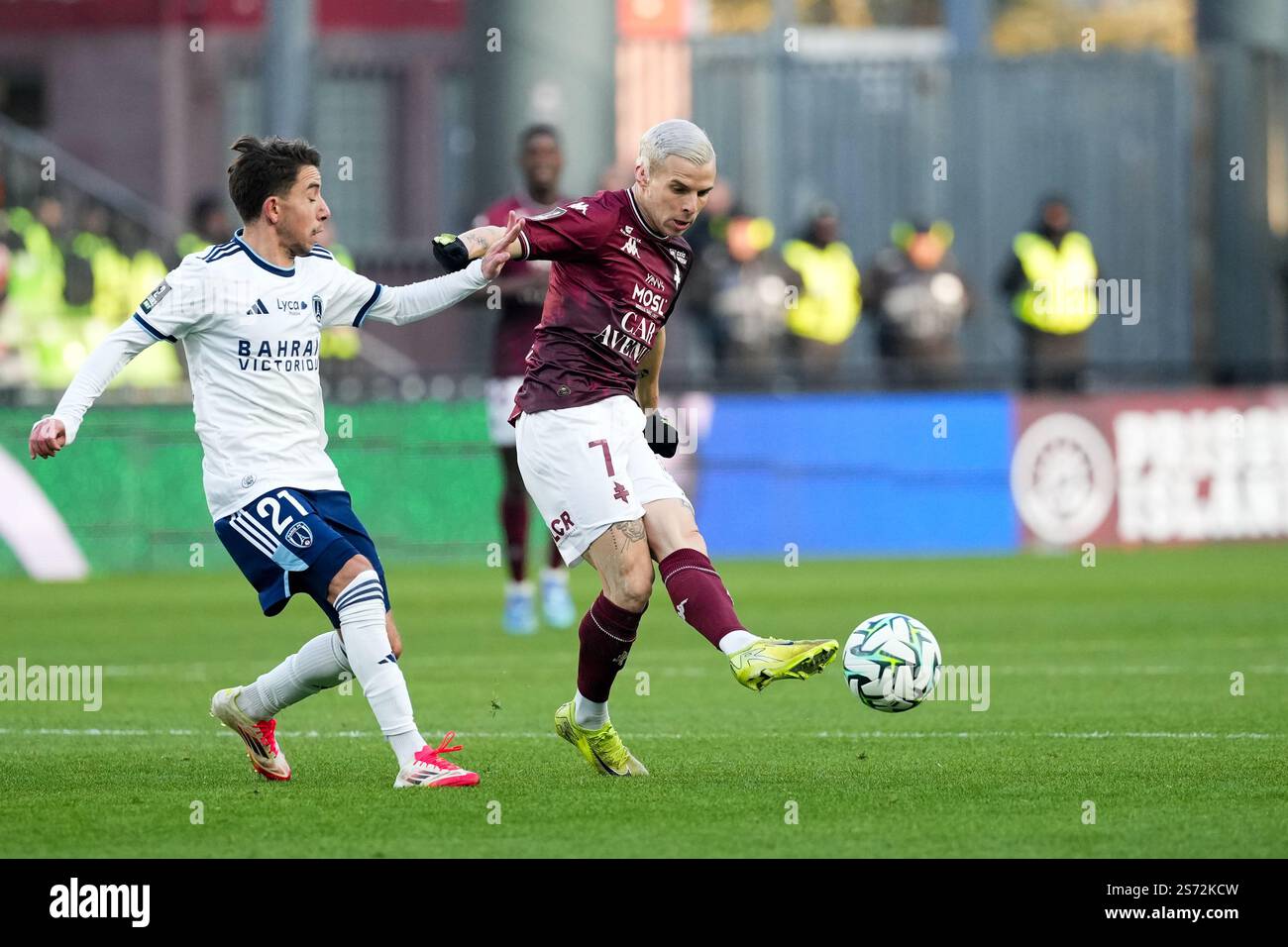Metz, France. 18th Jan 2025. 07 Gauthier HEIN (fcm) during the Ligue 2 ...