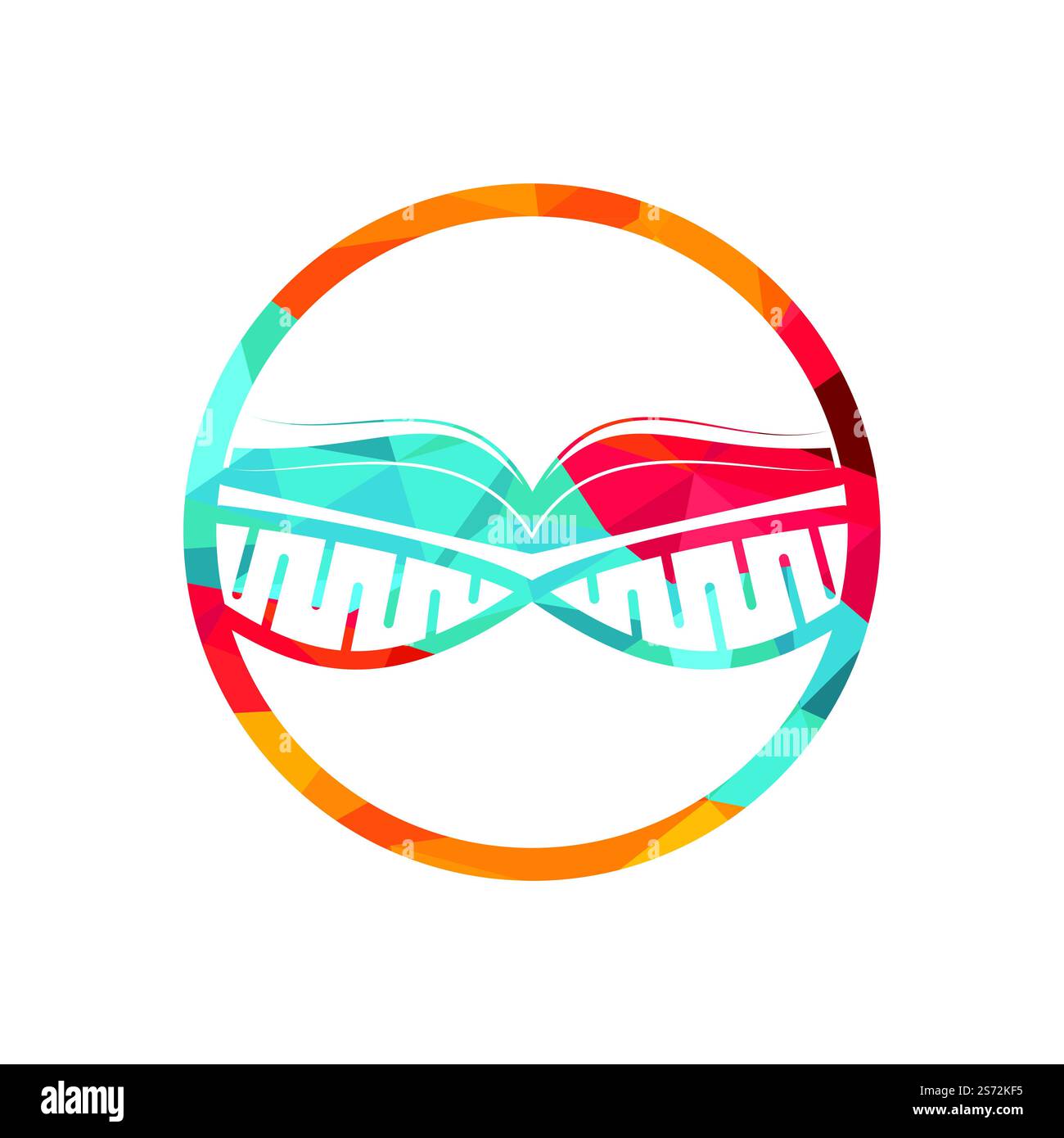 DNA book vector logo design. Genetical book vector logo template Stock ...