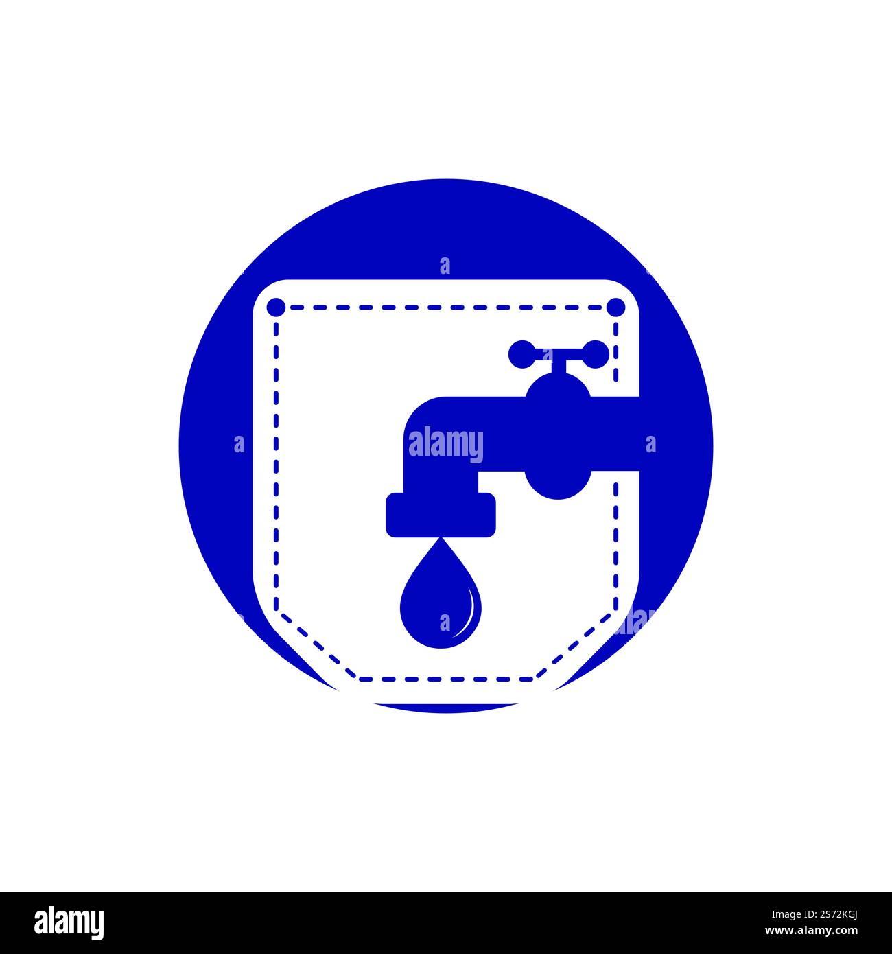 Plumbing app vector logo design template. Faucet with pocket icon ...