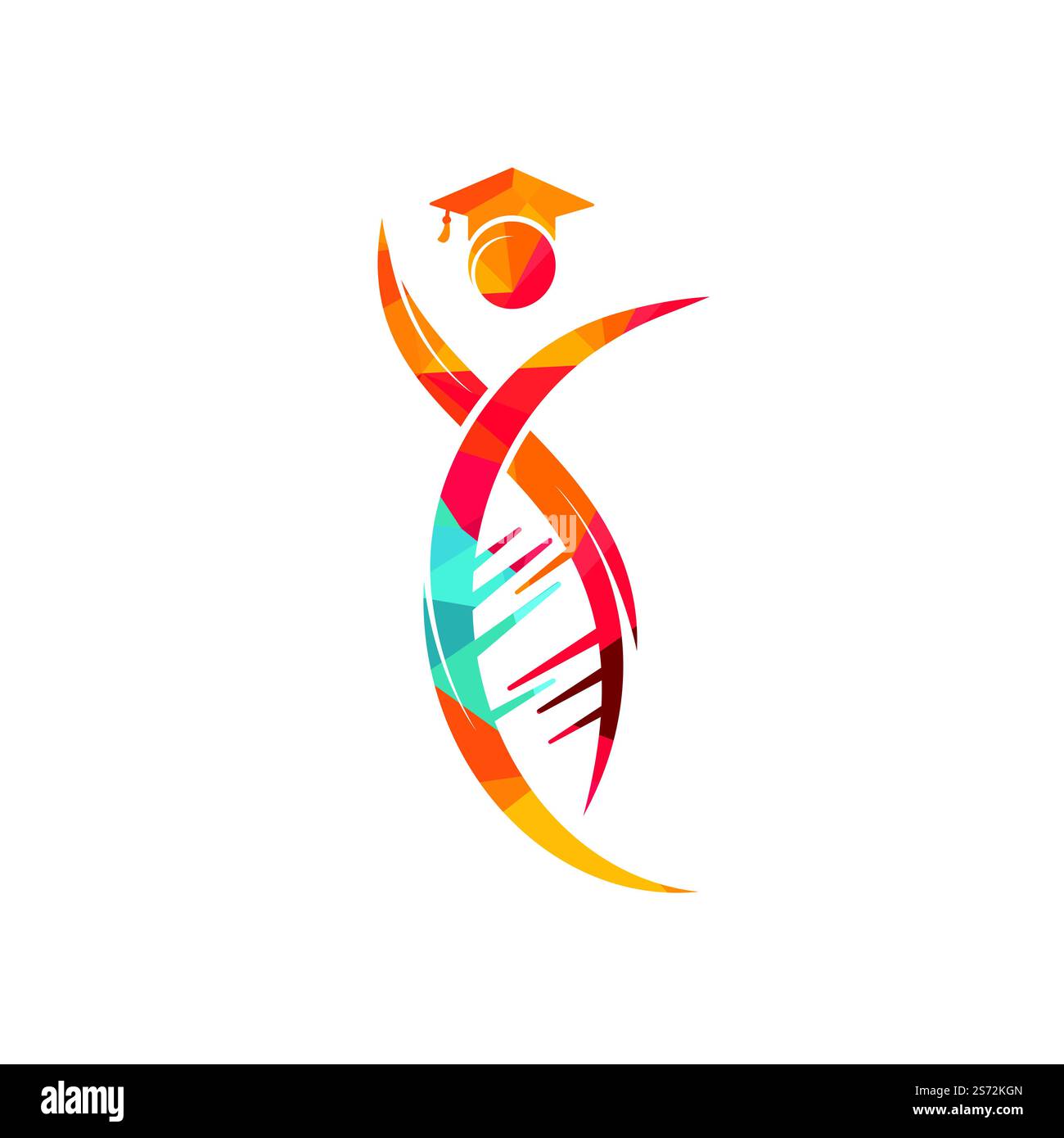 Student dna vector logo template. Genetic education vector logo design ...
