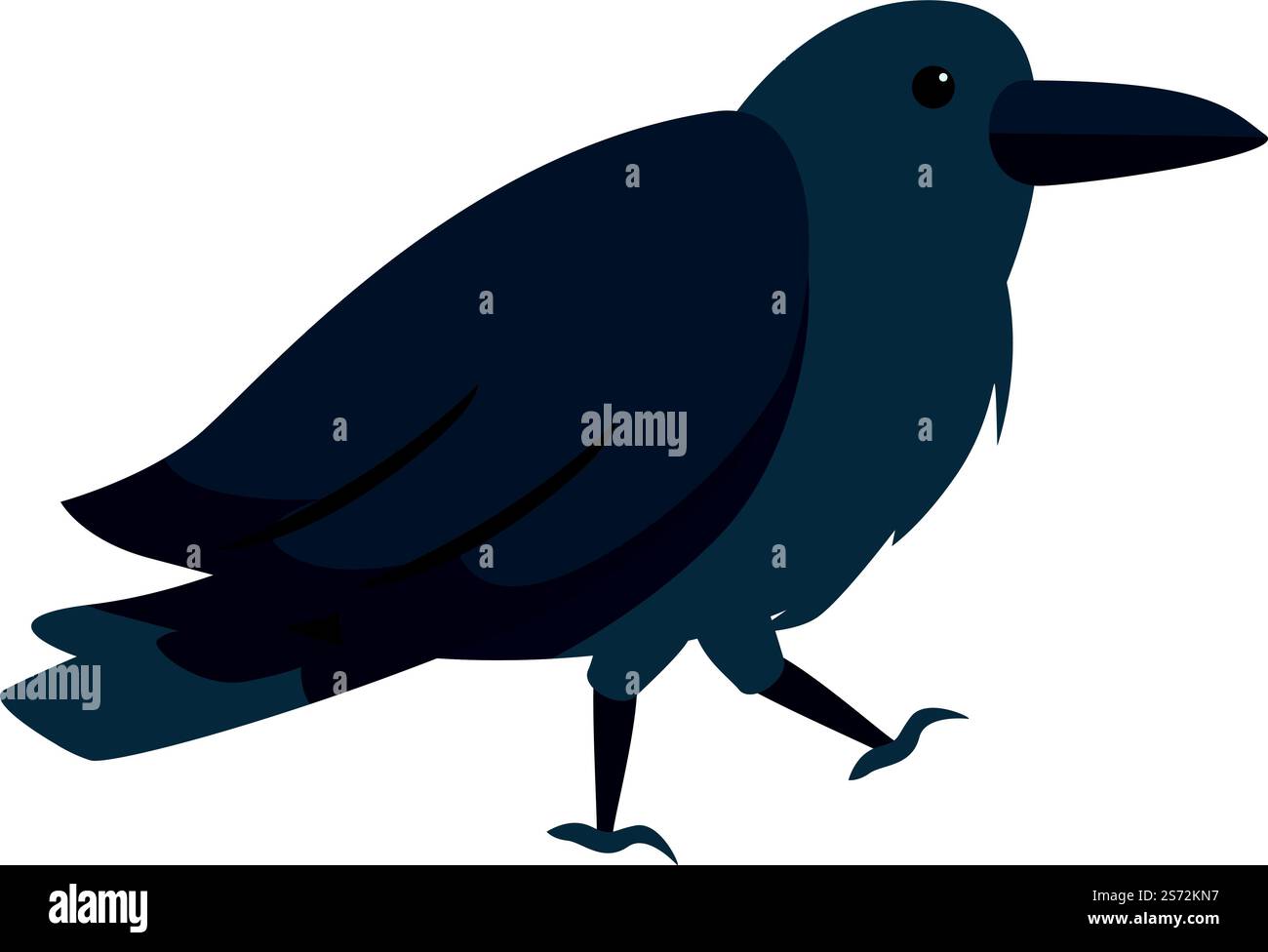 Walking crow icon cartoon vector. Feather tattoo. Ink fly. Walking crow ...