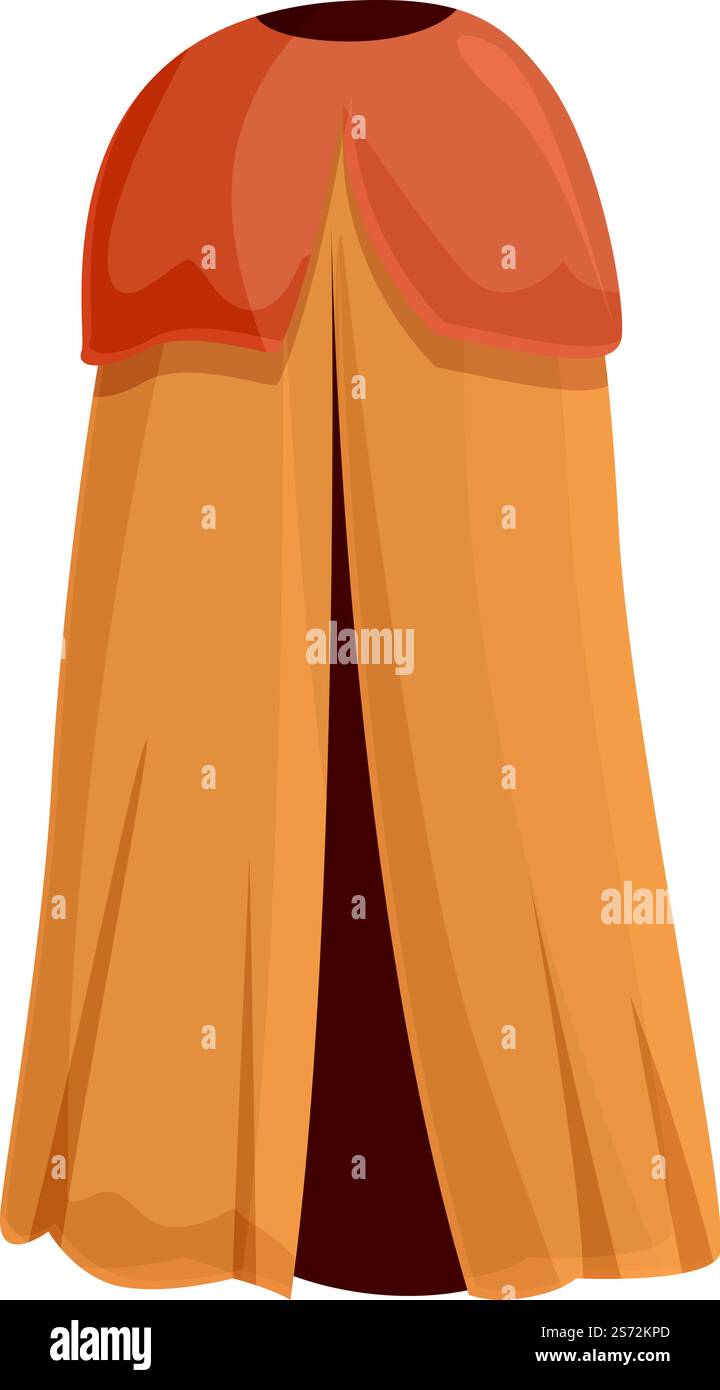 Old cloak icon cartoon vector. Cape hero. Magic back. Old cloak icon ...