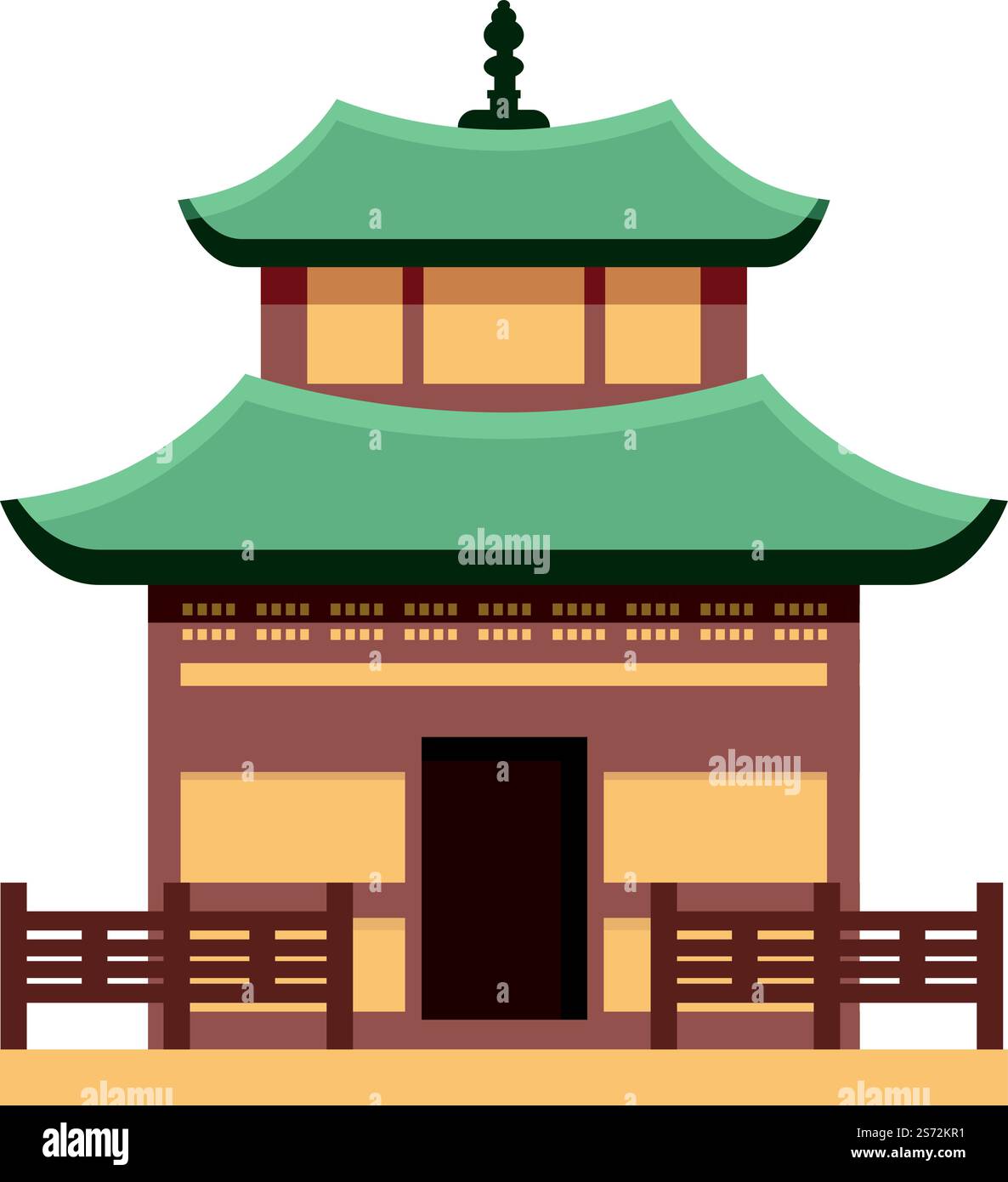 Pagoda house icon cartoon vector. China building. City temple. Pagoda ...
