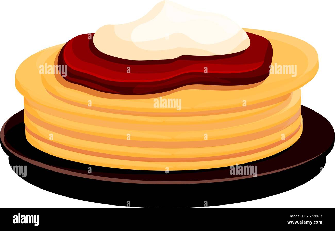 Australian pancake icon cartoon vector. Food dinner. English menu ...