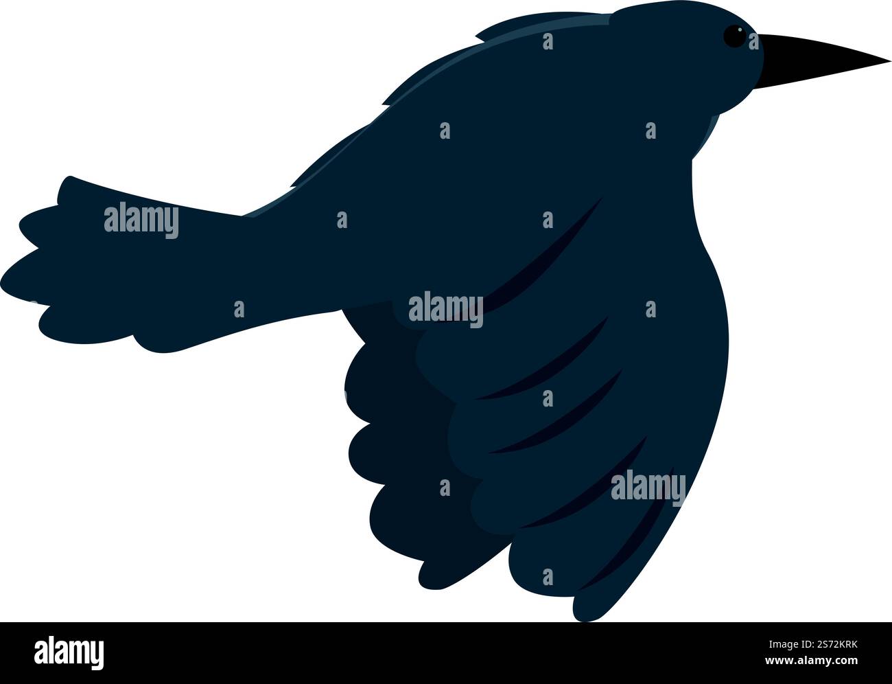 Fast fly crow icon cartoon vector. Raven bird. Ink flying. Fast fly ...