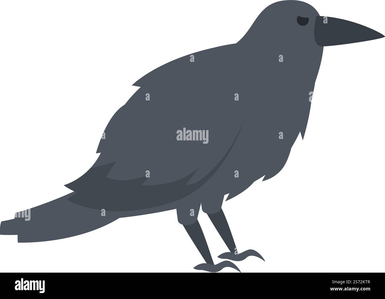 Old crow icon cartoon vector. Raven bird. Tree animal. Old crow icon ...