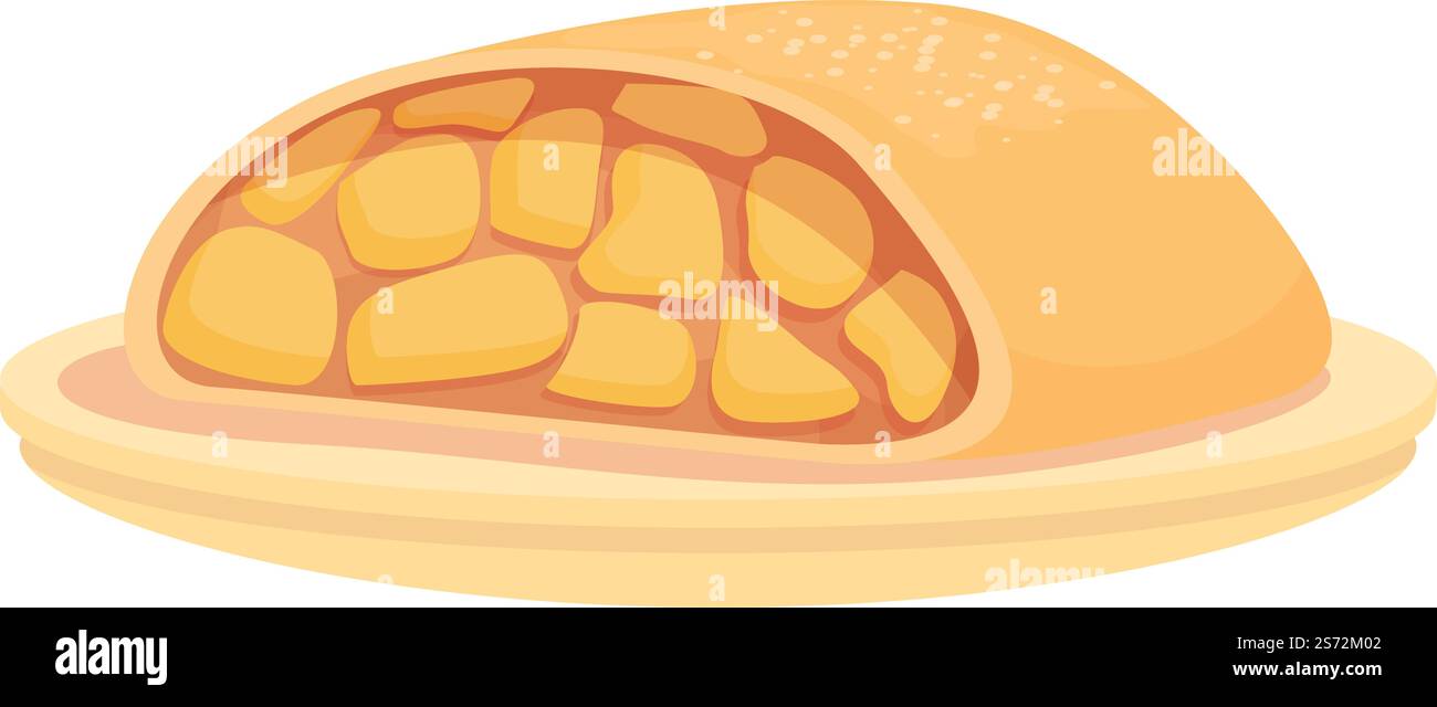 National menu food icon cartoon vector. Mustard cuisine. Roast bread ...