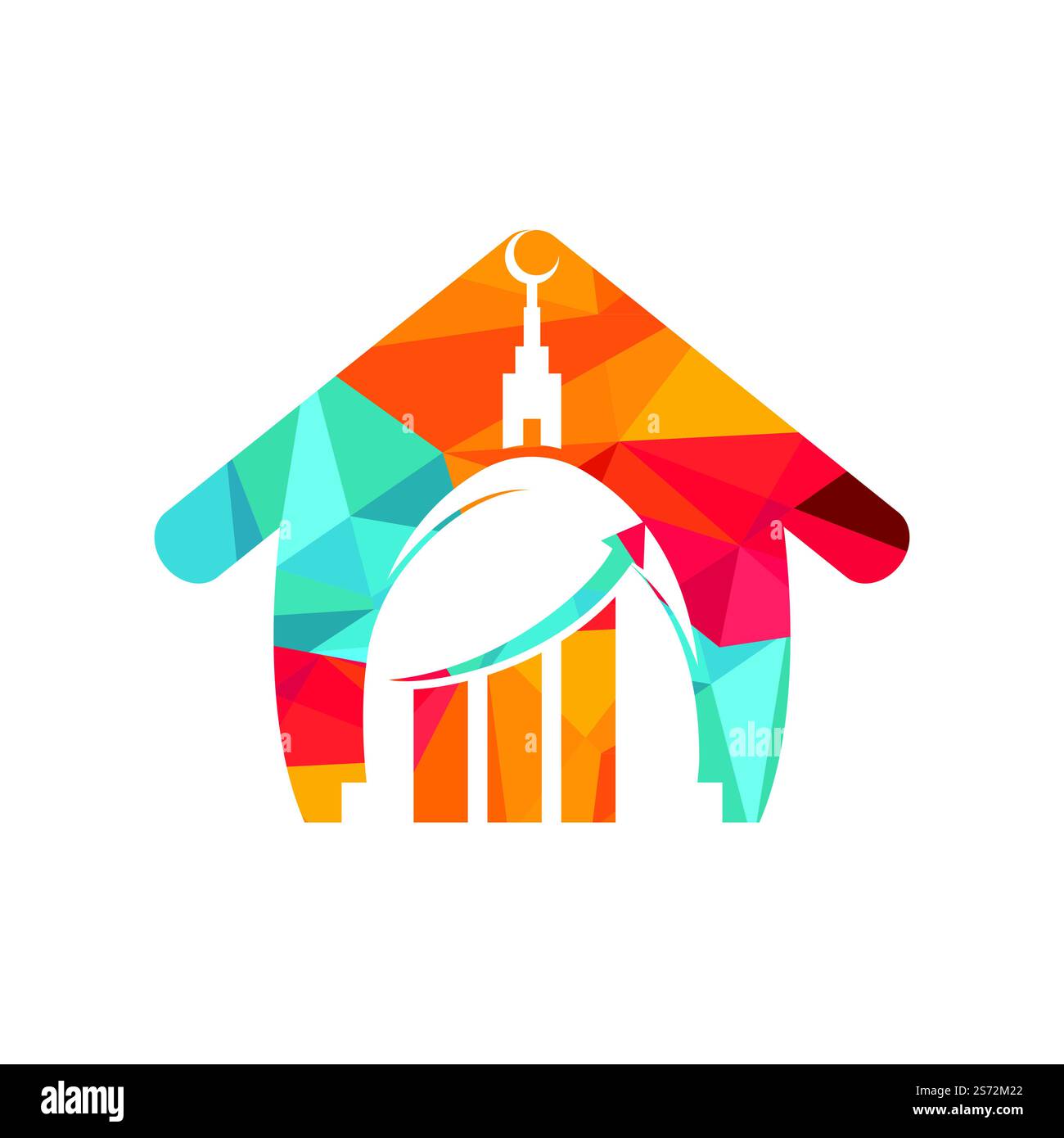 Islamic chart business vector logo design template. Mosque and bar ...