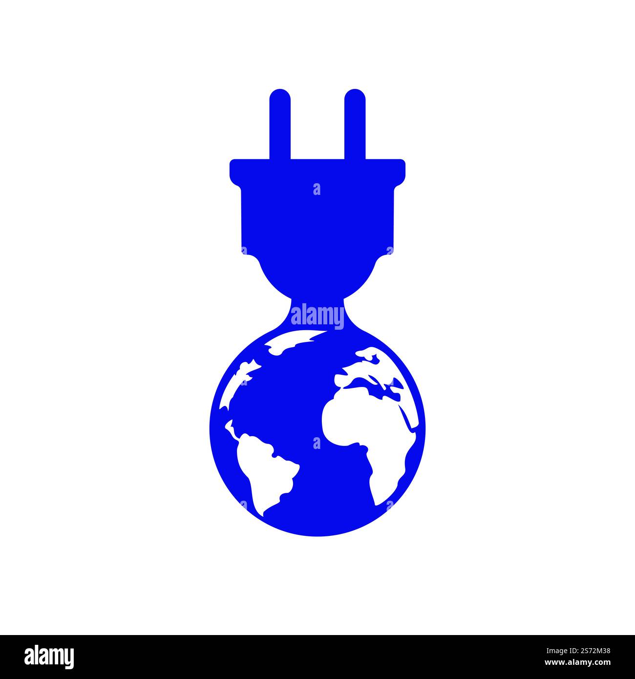 Global electric cord vector logo design template. Global power logo ...