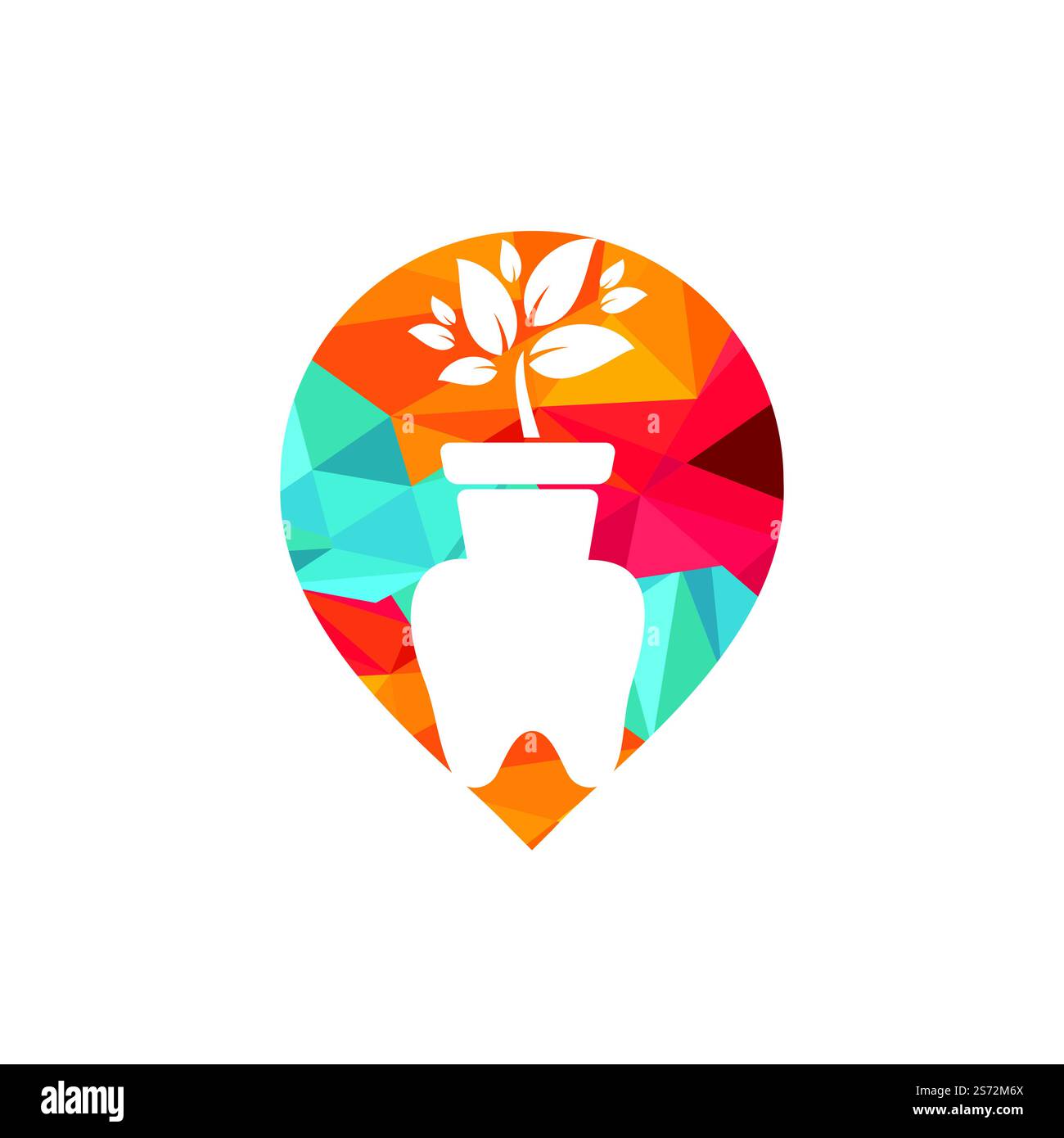 Dental garden vector logo design template. tooth with flower pot an gps ...