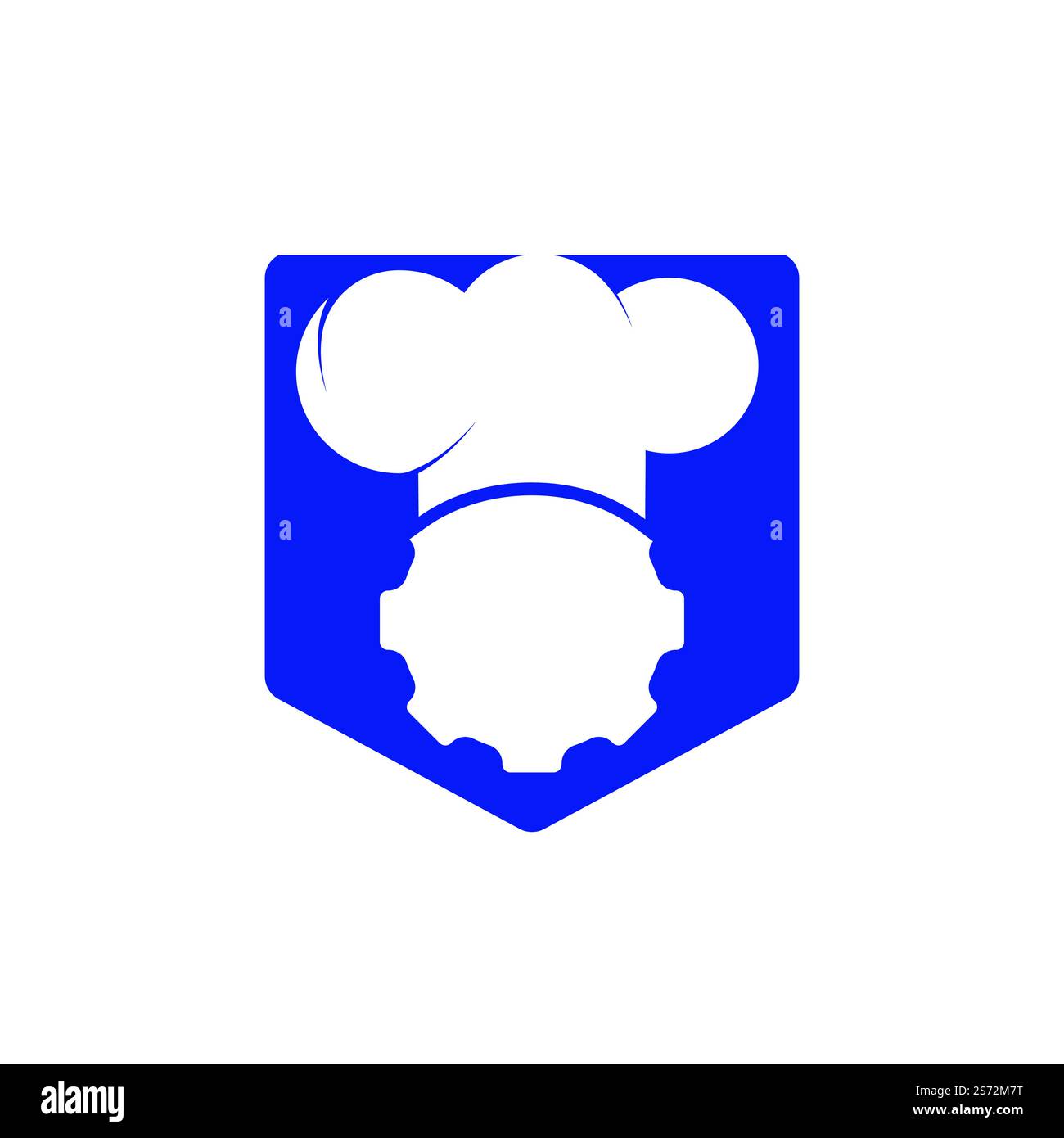 Chef gear vector logo design. Cog wheel and chef hat icon design Stock ...