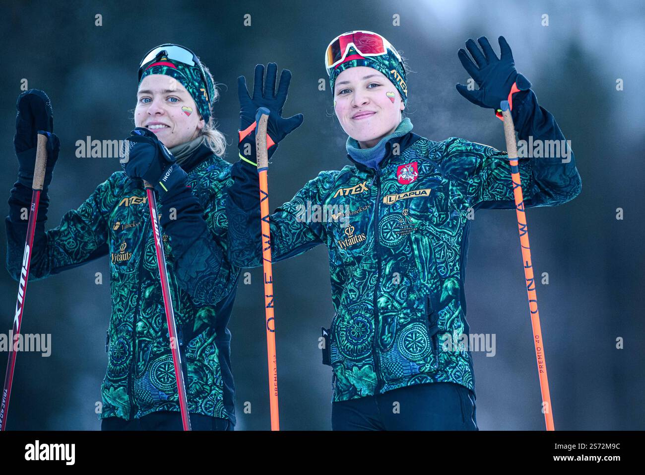 RUHPOLDING, GERMANY - 18 JANUARY, 2025: Natalja Kocergina, Sara Urumova ...