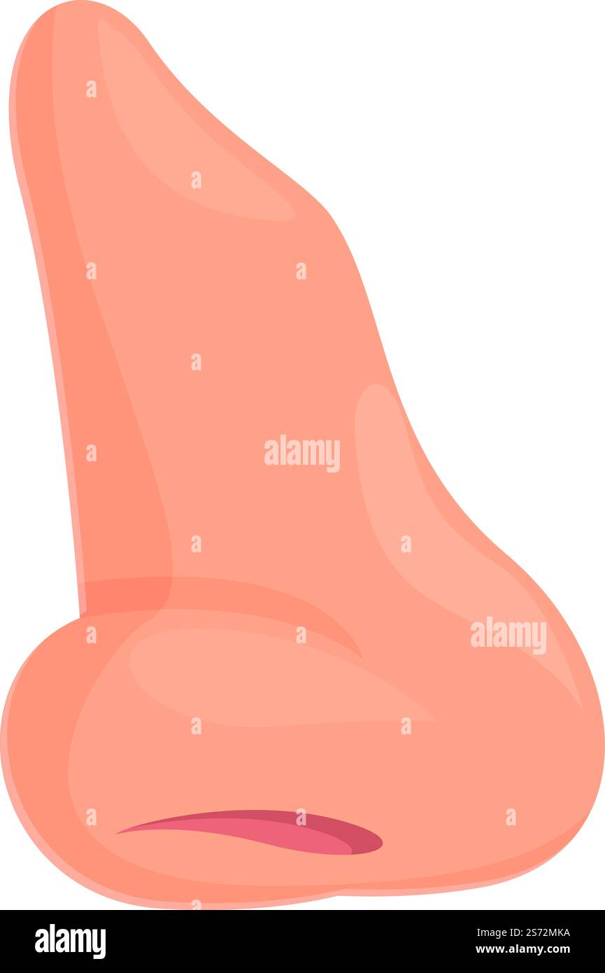 After rhinoplasty icon cartoon vector. Nose bone. Side operation. After ...