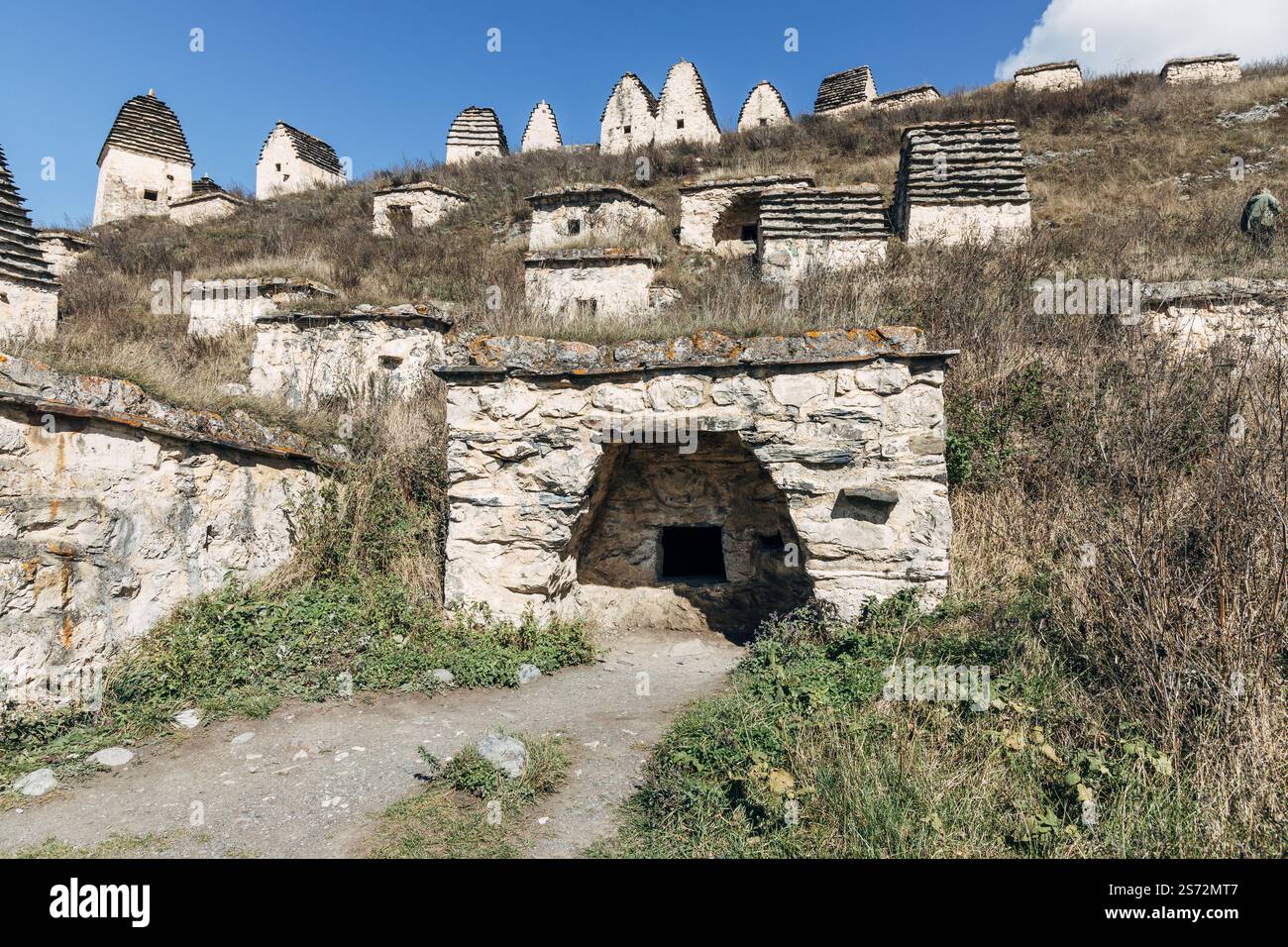 Ancient Dargavs. City of the Dead, North Ossetia-Alania, Russia Stock ...