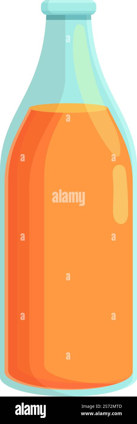 Juice bottle icon cartoon vector. Vegan syrup. Protein disorder. Juice ...
