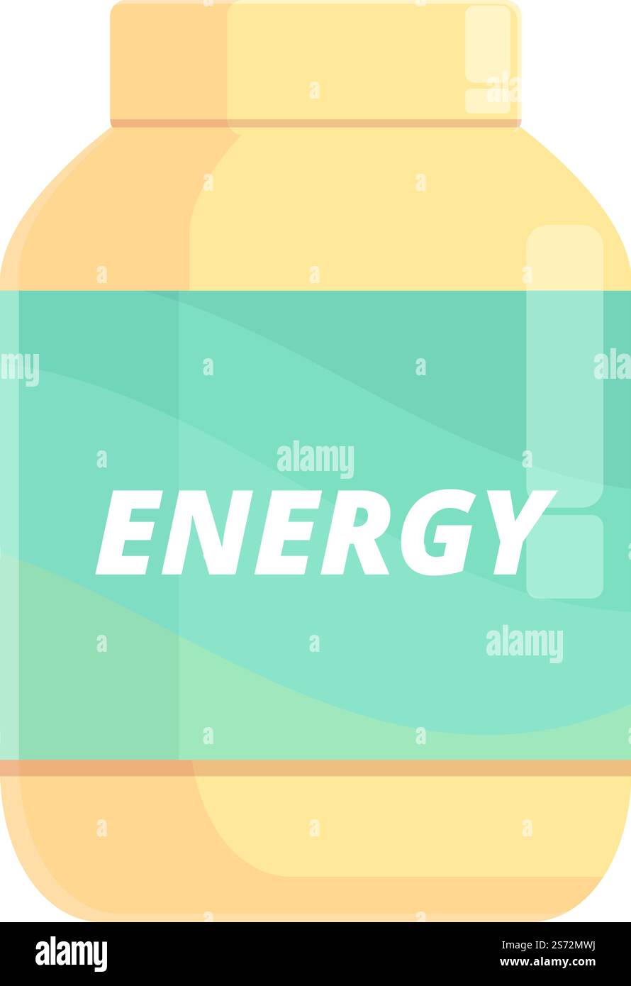 Energy jar protein icon cartoon vector. Food sugar. Vegan milk. Energy ...