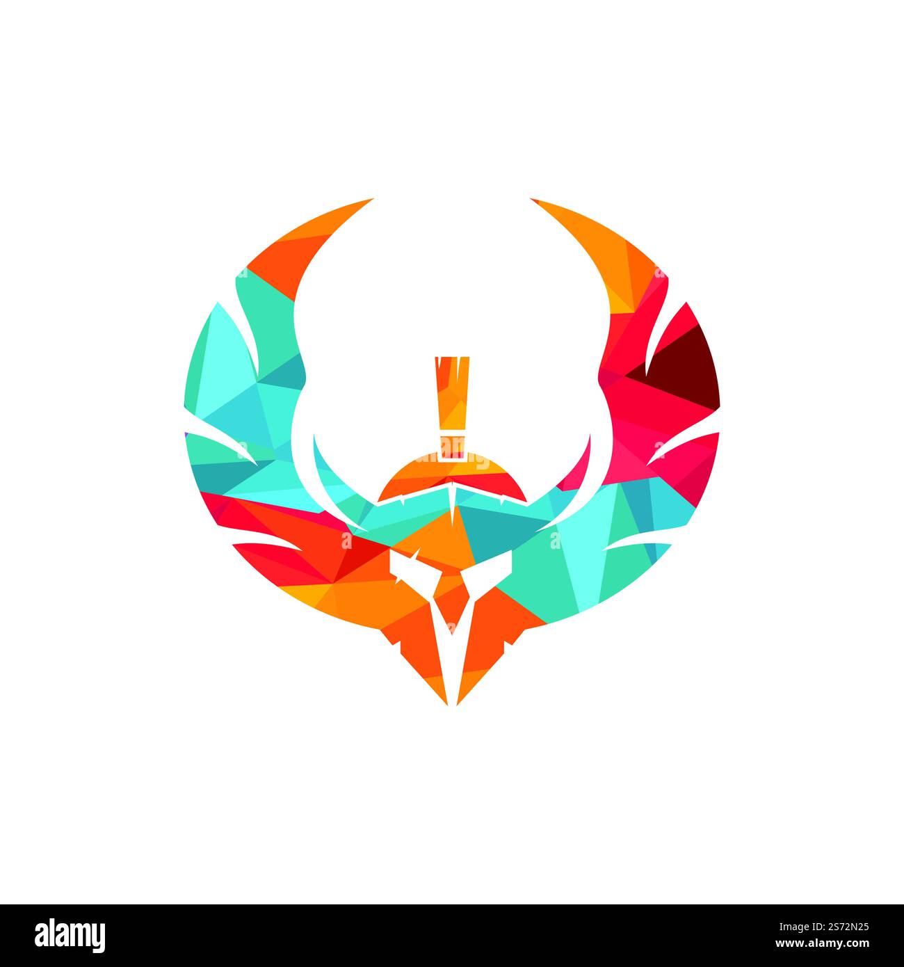 Spartan warrior with wings vector logo design. Warrior knight logo ...