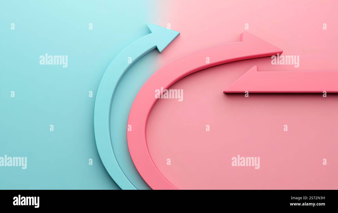 Dynamic Arrow Swirl with Clean Gradient Tones,Abstract Progress 3D ...