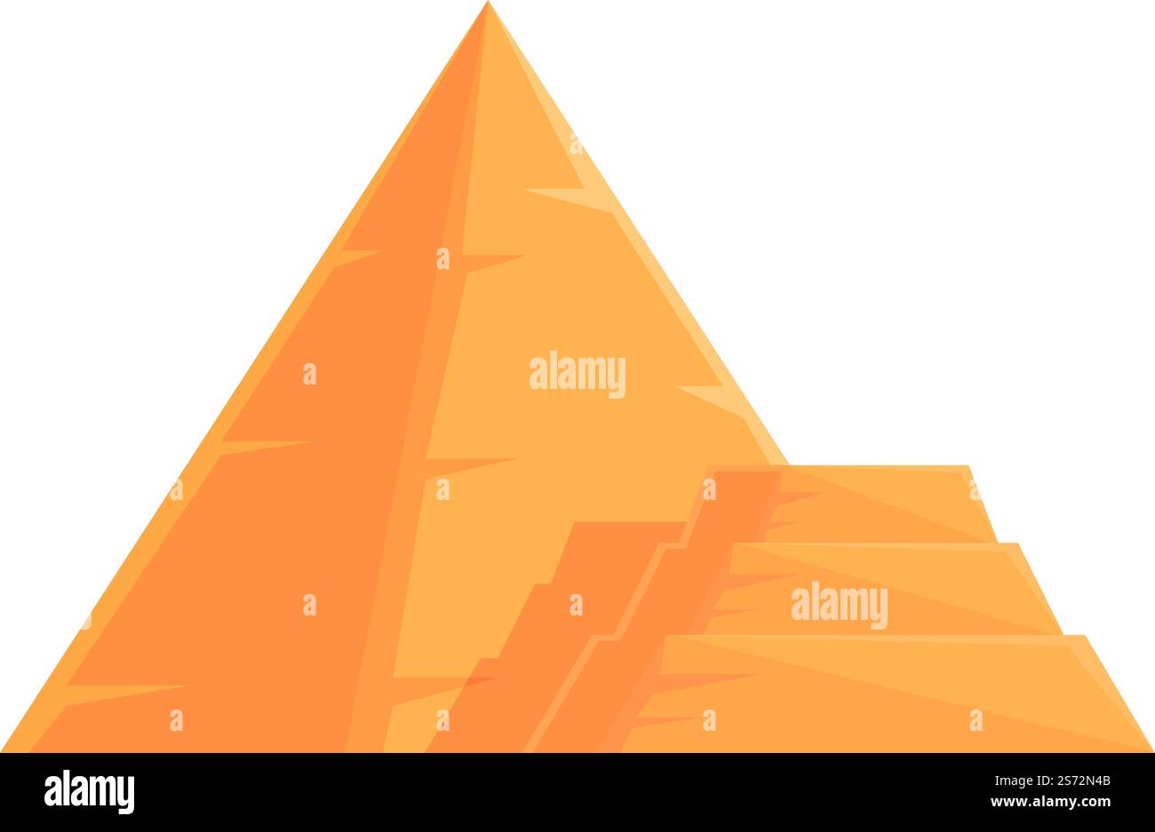 Old pyramid icon cartoon vector. Ancient desert. Cairo sand. Old ...