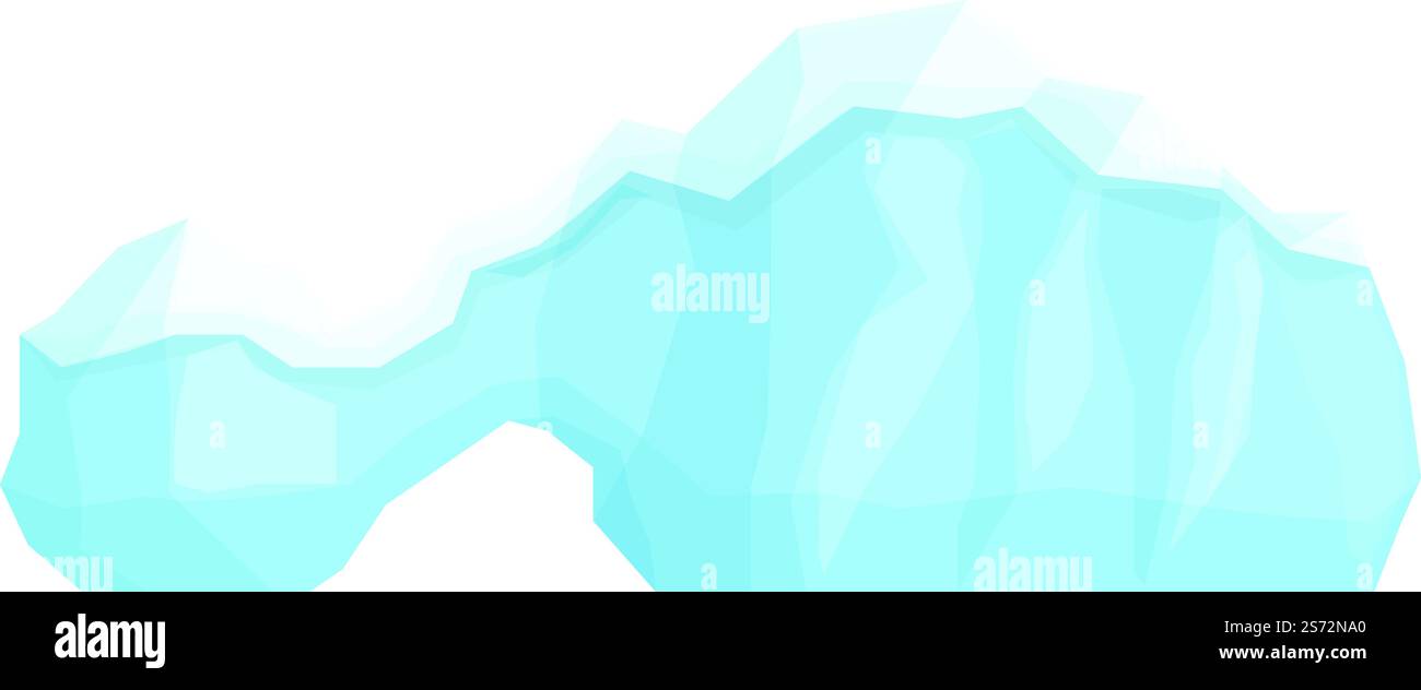 Deep iceberg icon cartoon vector. Freeze pole. Water north. Deep ...