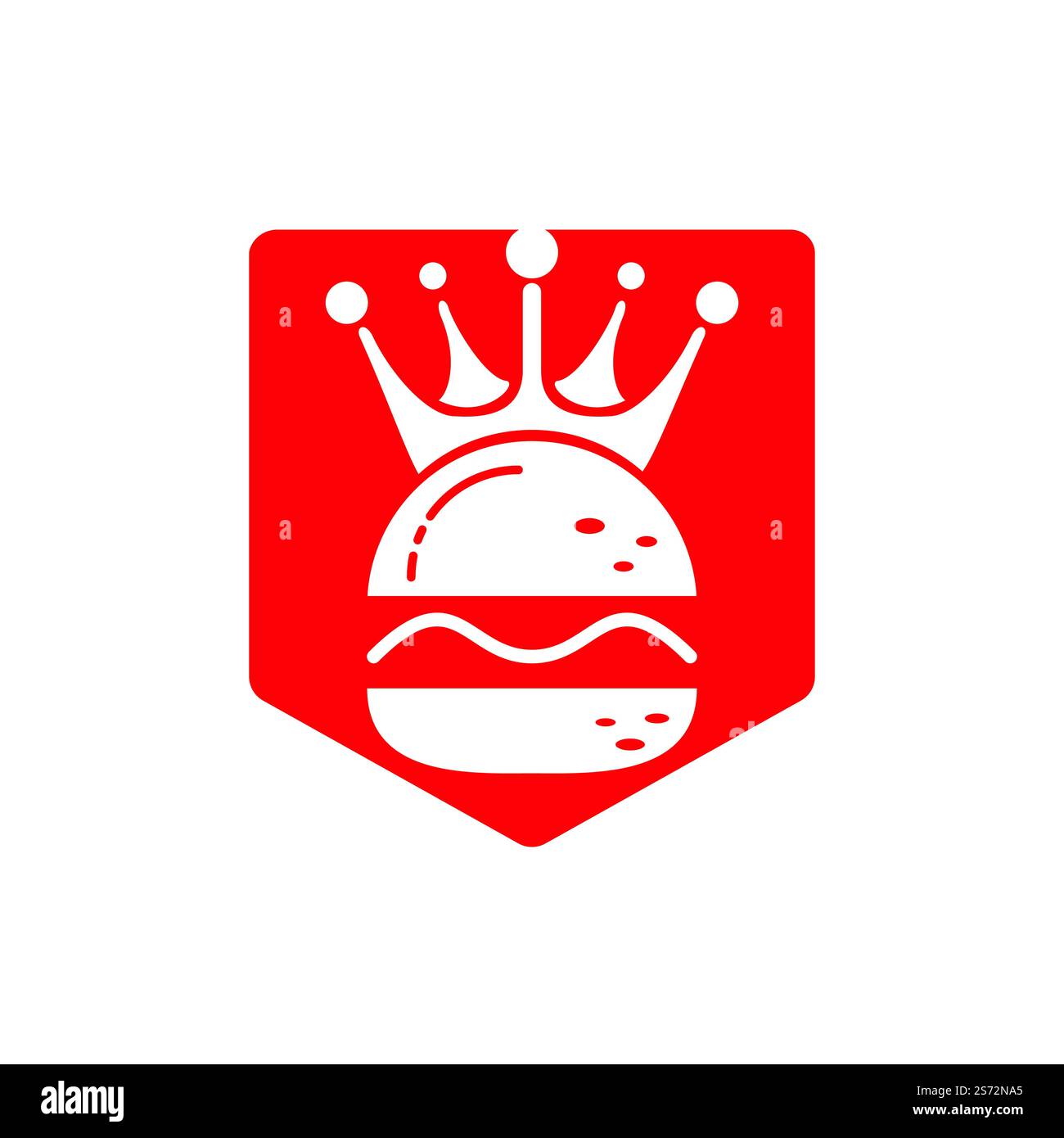 Burger king vector logo design. Burger with crown icon logo concept ...
