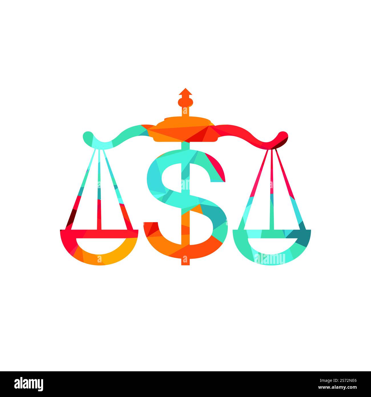 Money scale vector logo design. Dollar balance finance logo concept ...