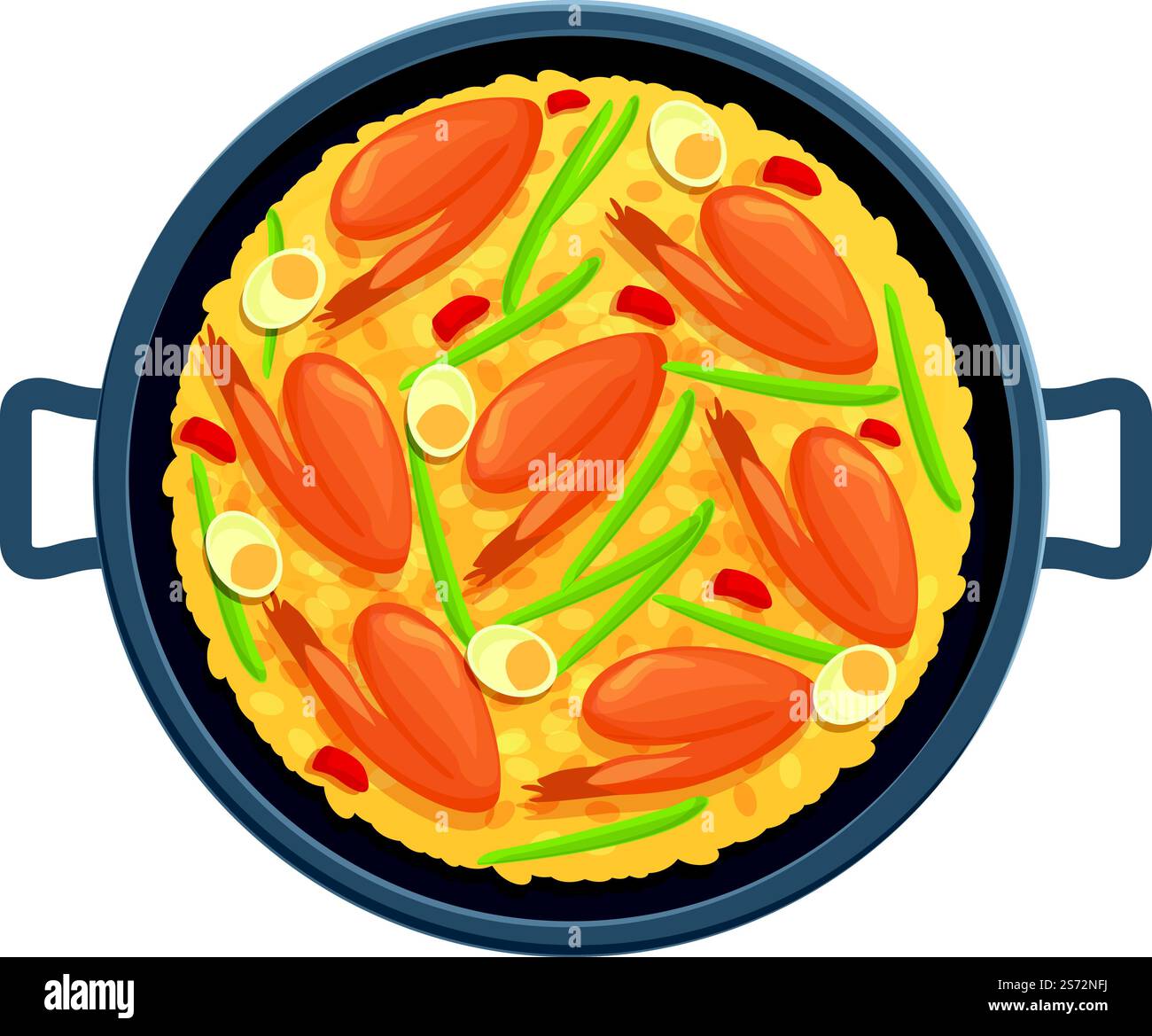 Spain paella icon cartoon vector. Spanish food. Cuisine menu. Spain ...